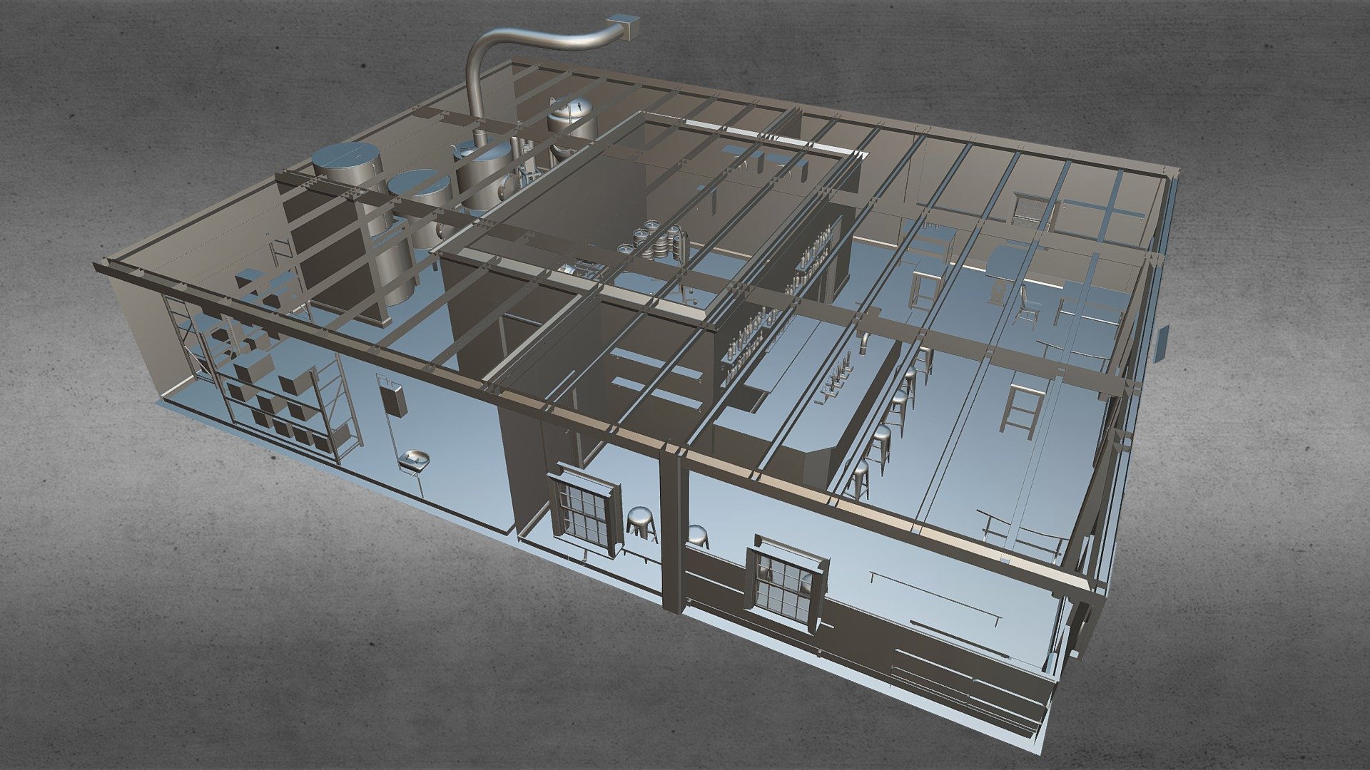 Pub & Micro Brewery Example Scene - Buy Royalty Free 3D model by ...