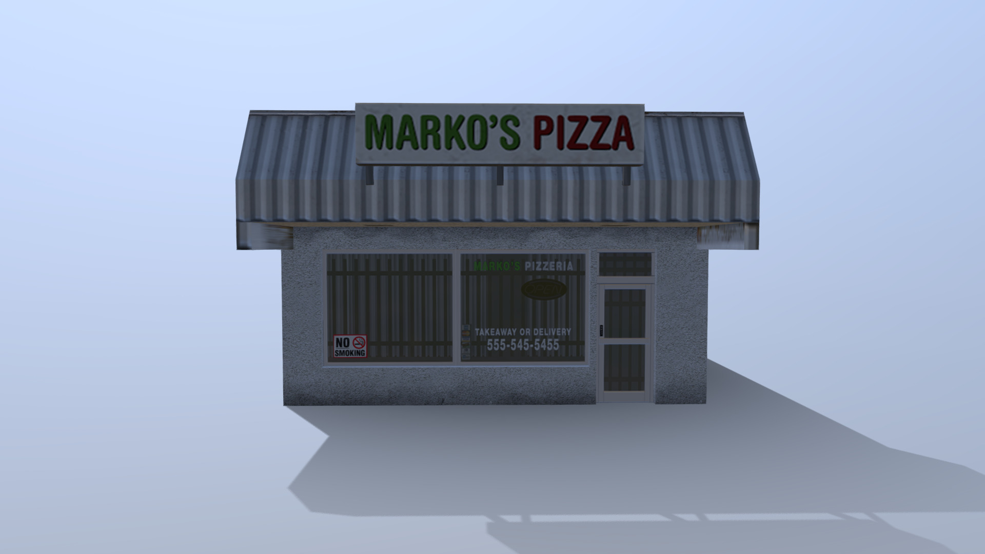 Strip Mall - Marko's Pizza - 3D model by CommonSpence [86baa67] - Sketchfab