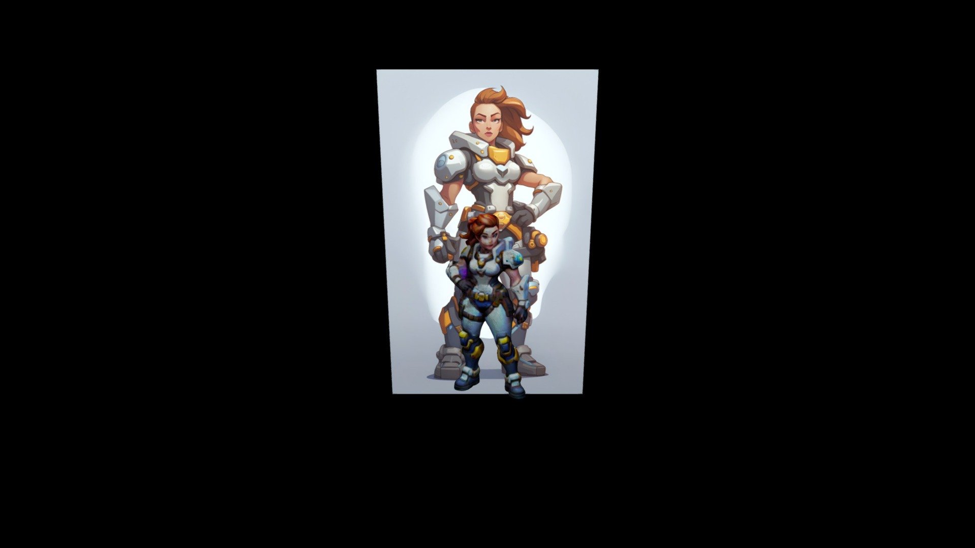 a cartoon image of a woman in a futuristic outfi - Download Free 3D ...