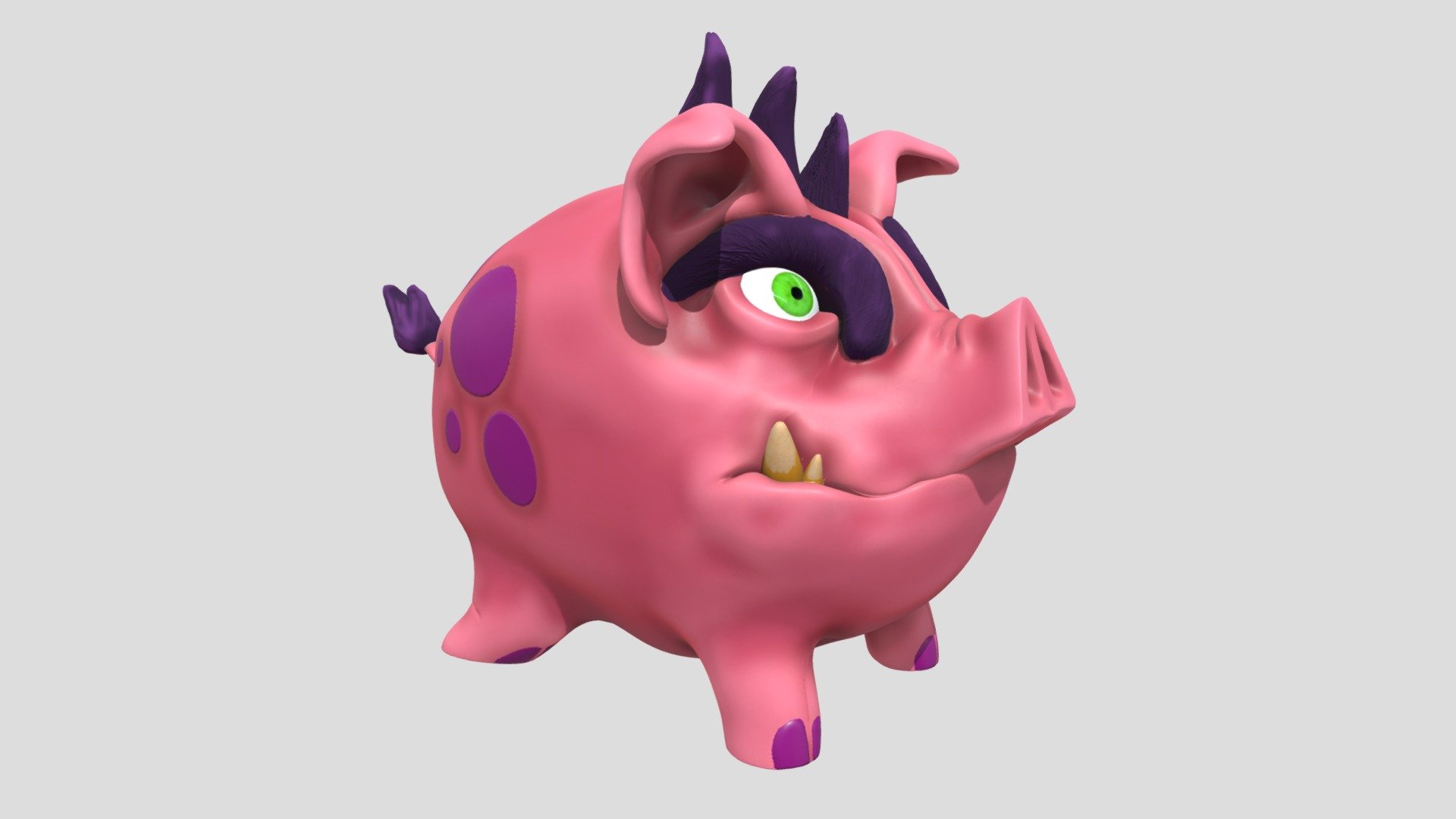 Cartoony evil pork - Download Free 3D model by Ferran (@ferran.yepes ...