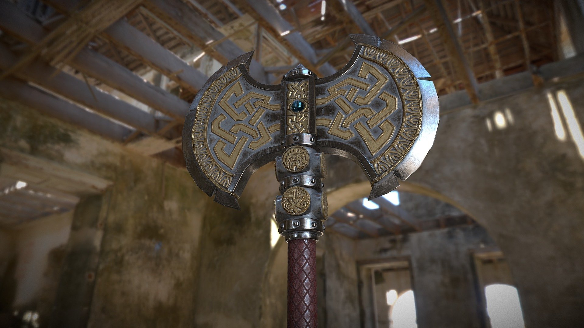 Dwarf Axe - 3D model by Kampat [86c1348] - Sketchfab