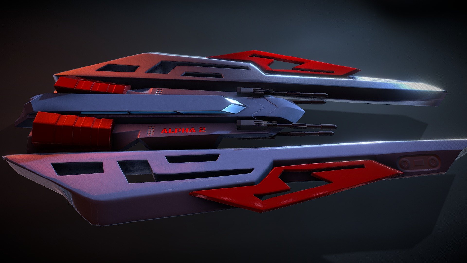 Omega Sci-fi Ship - 3D model by Cécile Amstad (@c.m.a) [86c16db ...