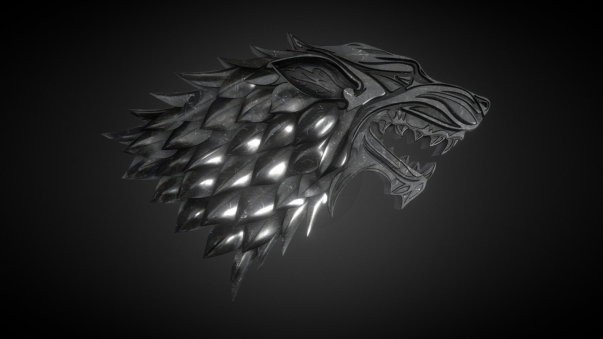 Game of thrones - Stark Direwolf - Download Free 3D model by ...