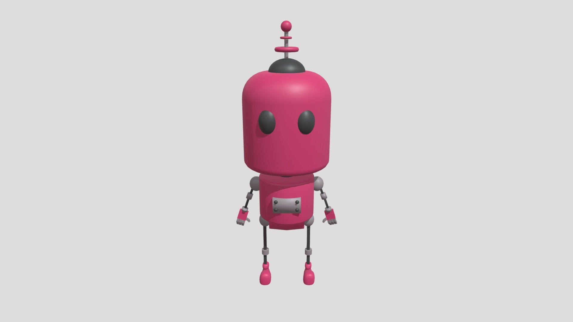 розовый робот - 3D model by zuu.arinaa [86c43e8] - Sketchfab