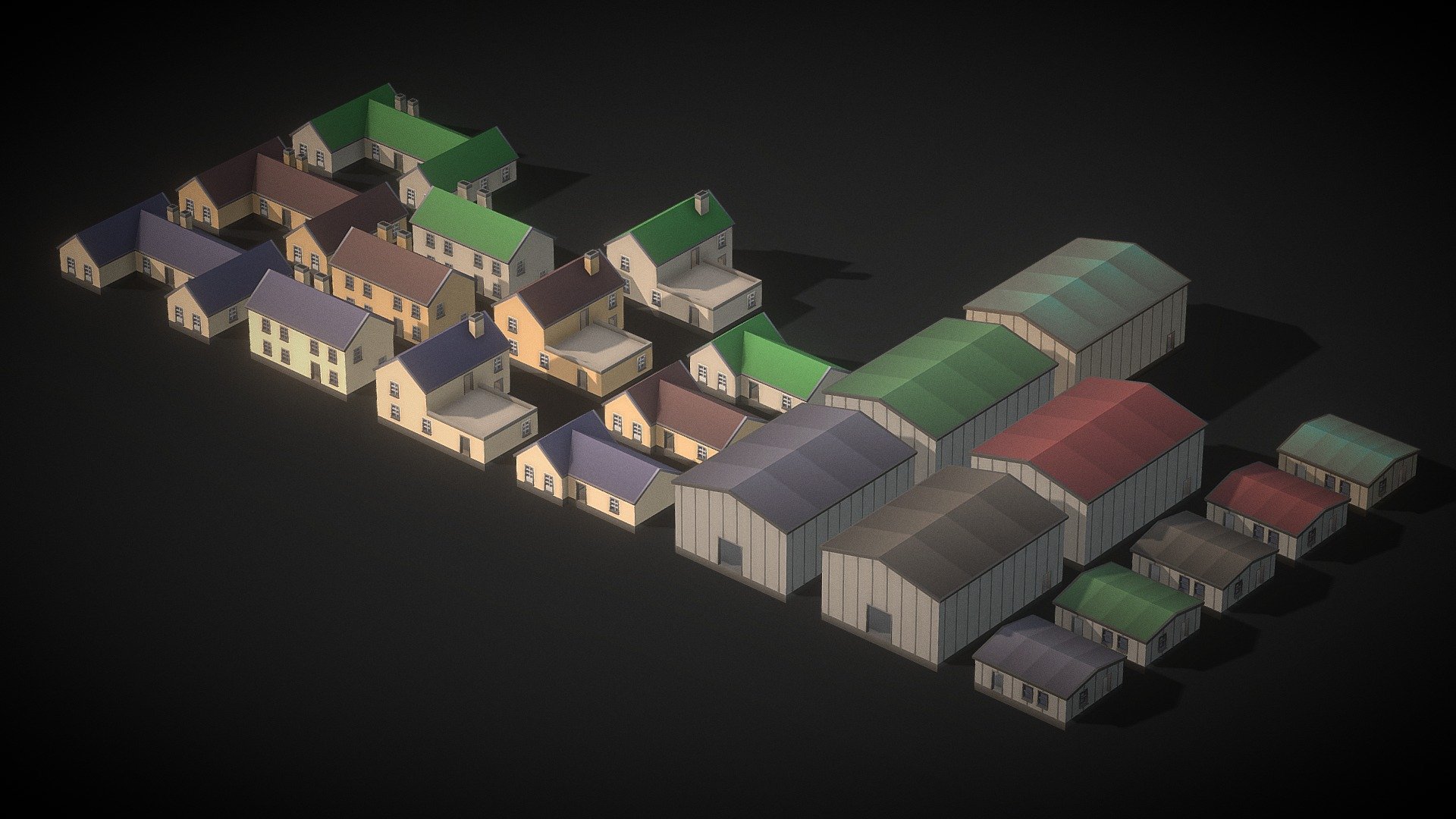 Pack - Low Poly - 22 Building [ Interior ] - Download Free 3D model by ...