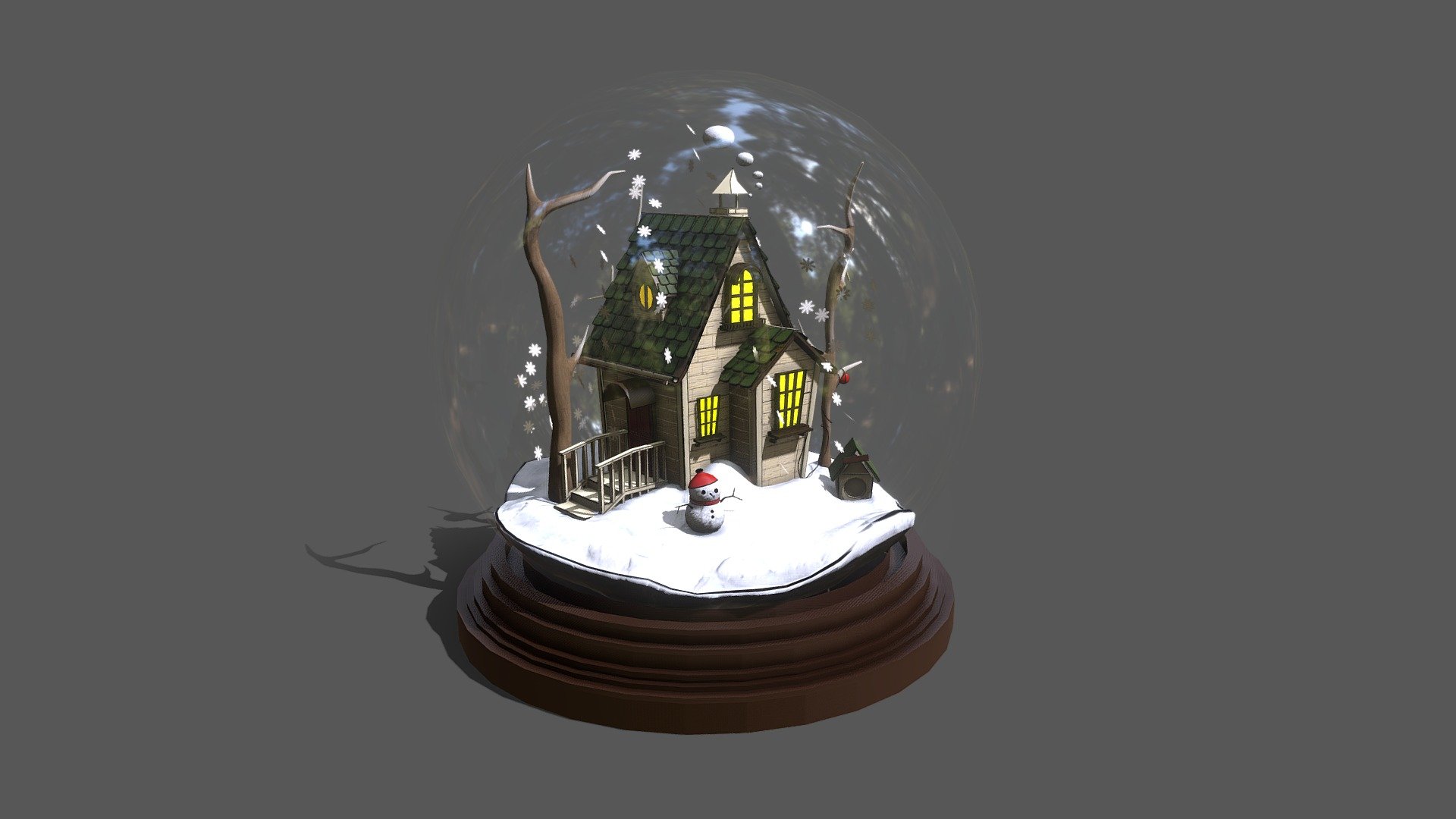 Snow Globe - Download Free 3D model by gozdemrl [86c92f0] - Sketchfab