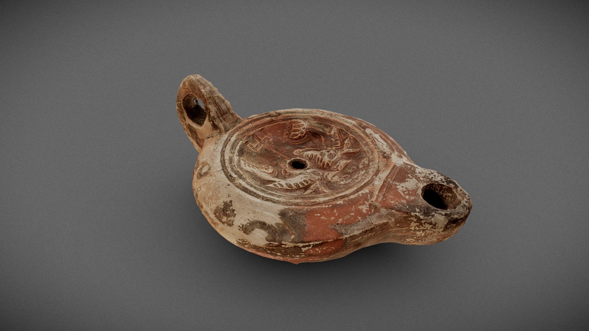 Roman Lamp with Fish, 1st Century CE - Download Free 3D model by ...