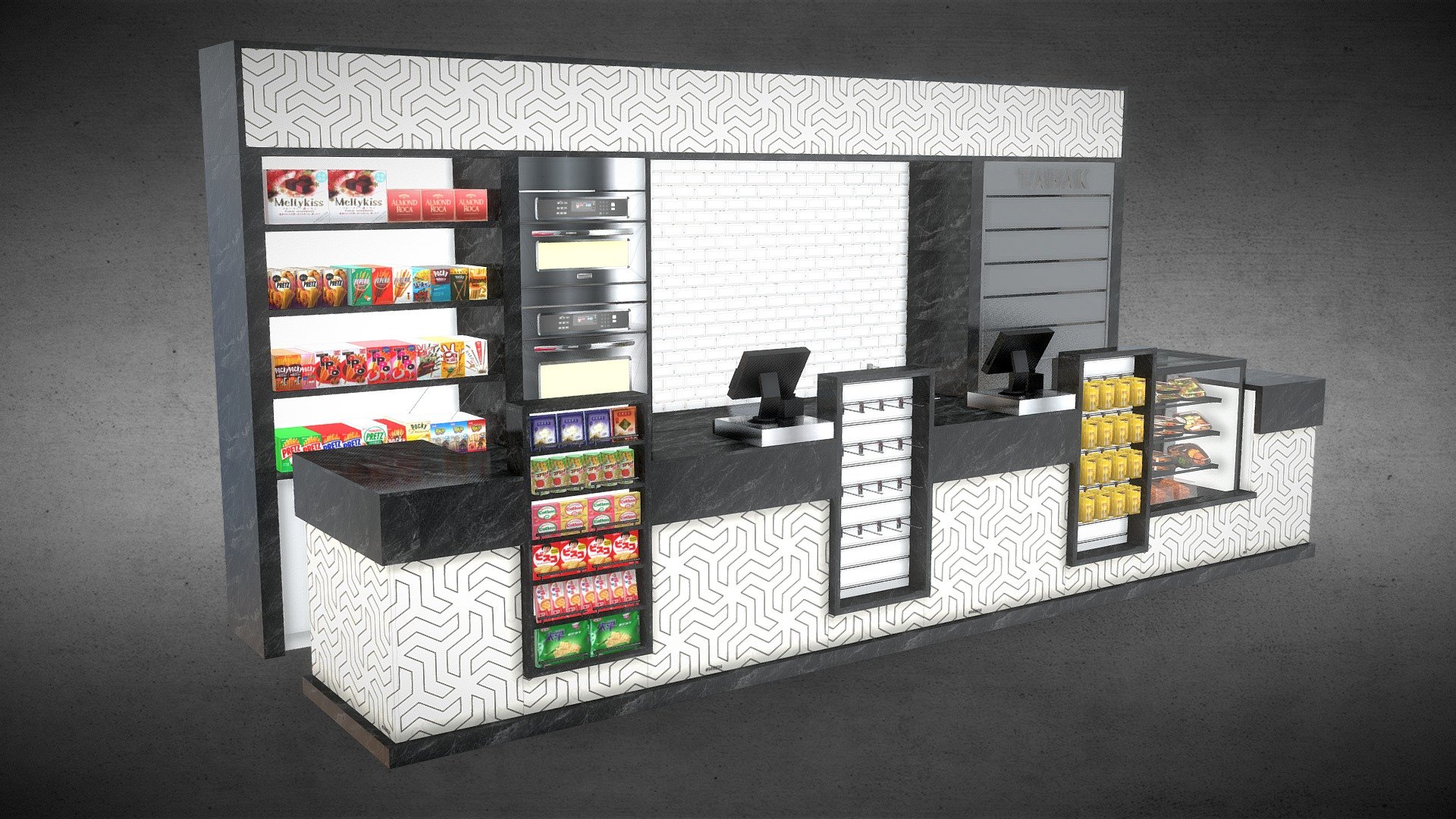 Кассовая стойка для АЗС / Gas Station Desk - Buy Royalty Free 3D model ...
