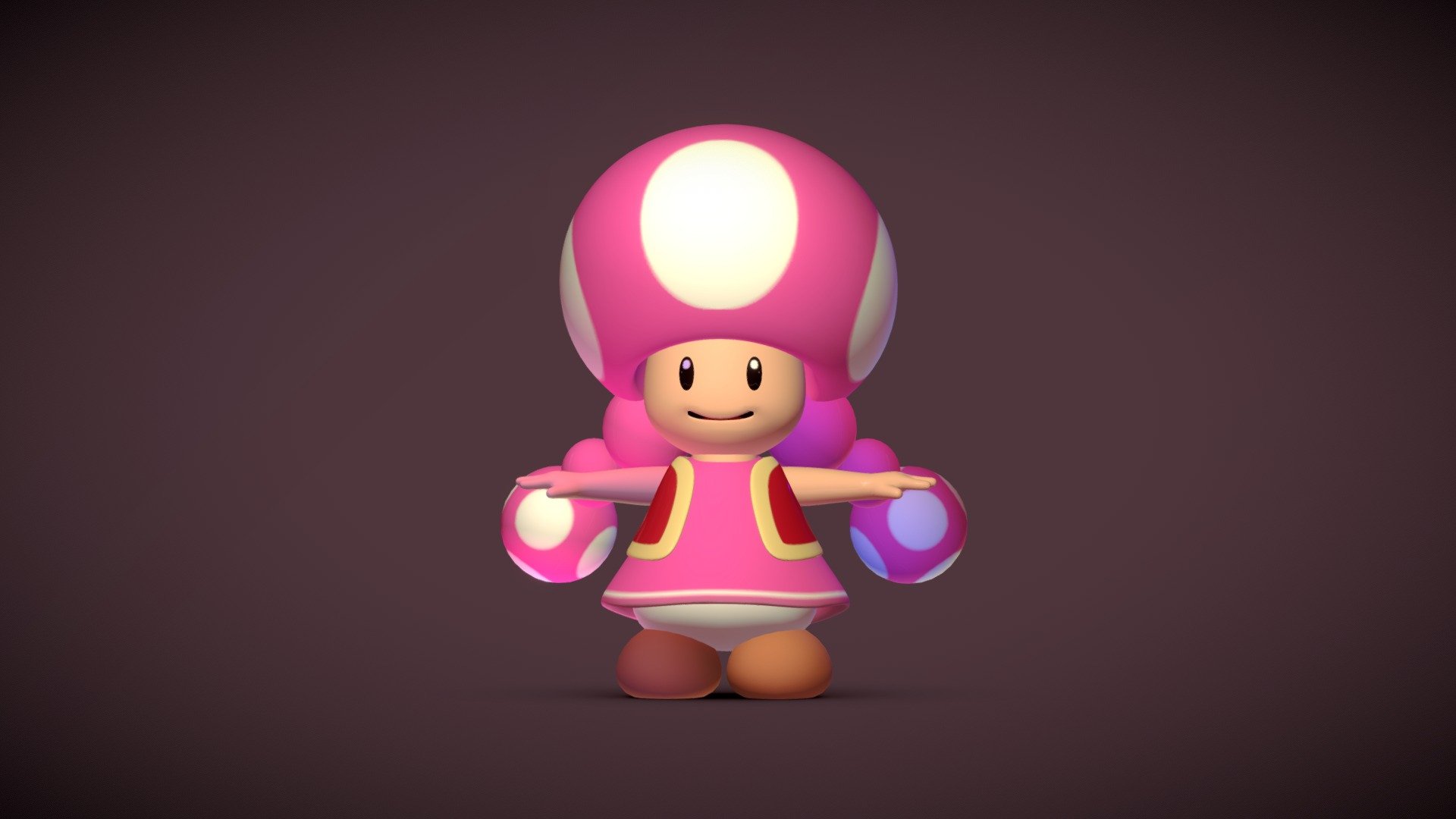 Toadette Character Recreation - 3D model by Ella
