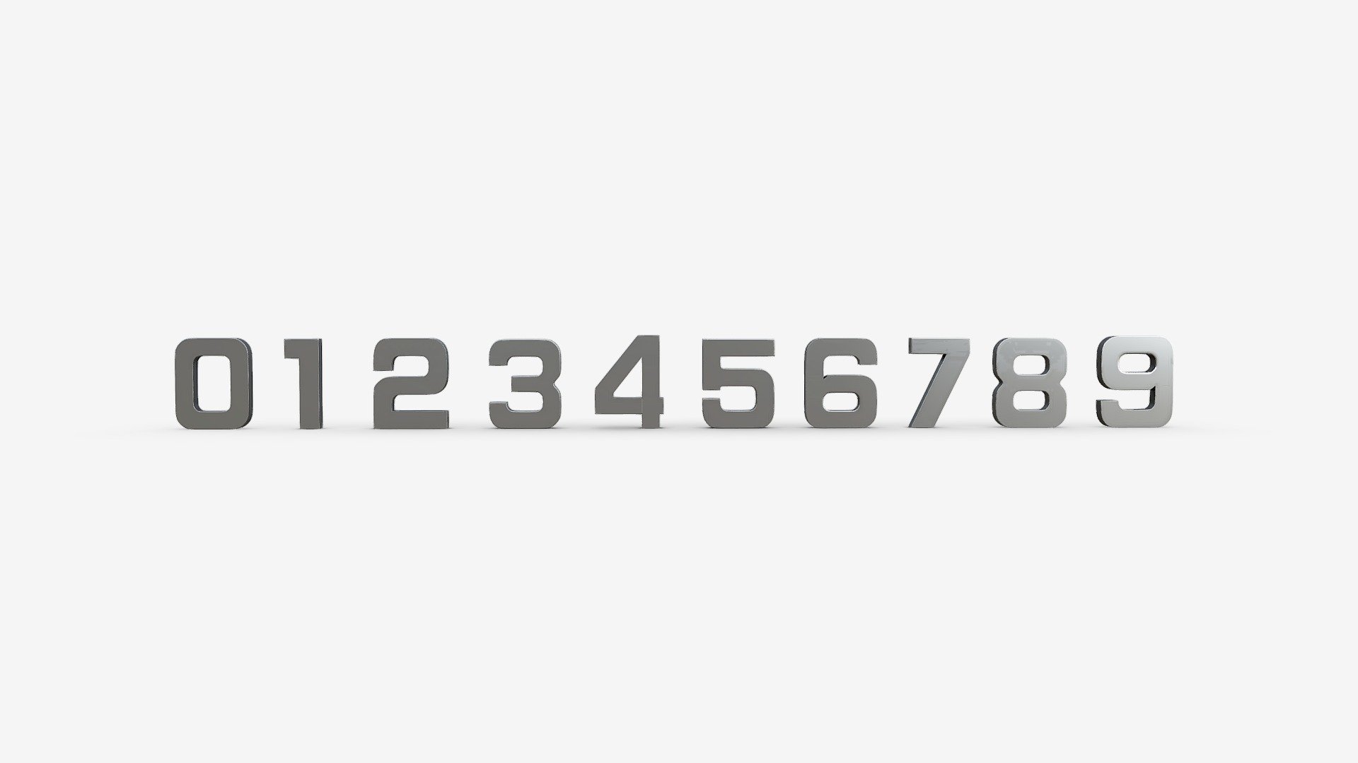 Numbers silver metal plastic - Buy Royalty Free 3D model by HQ3DMOD ...