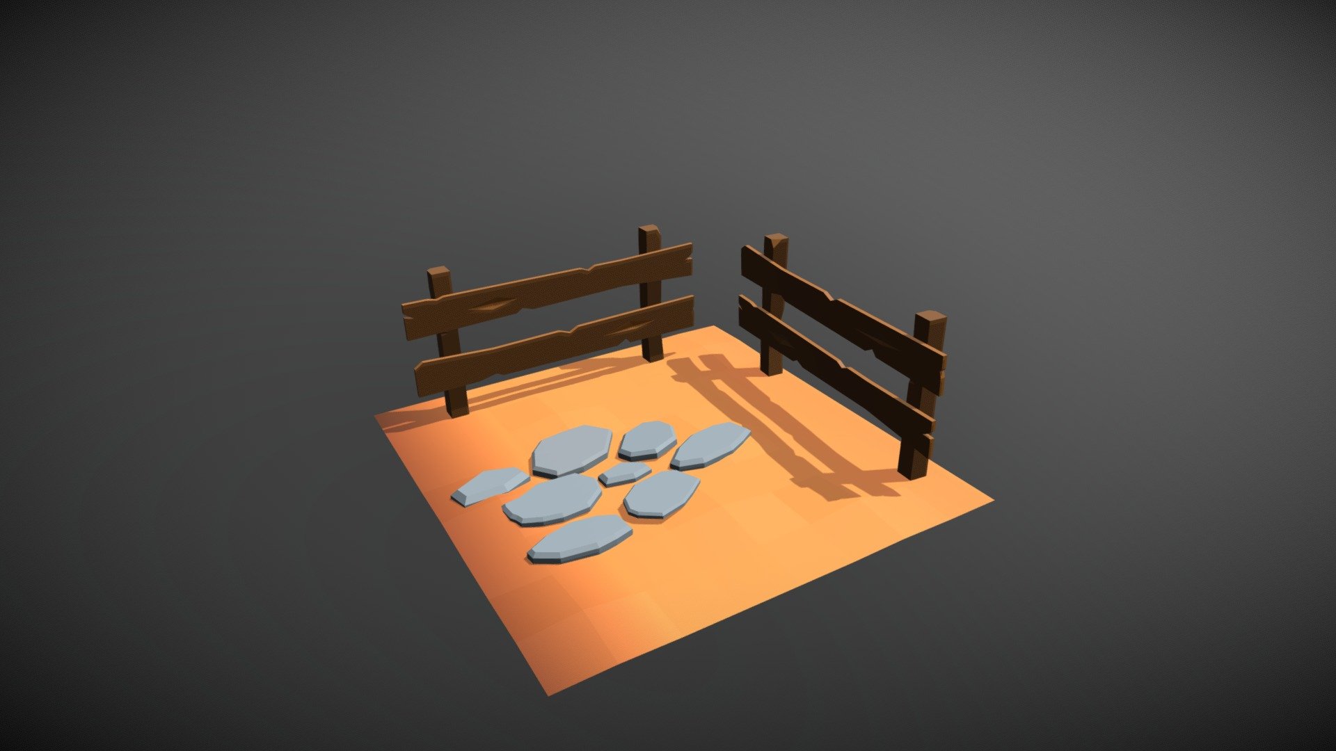 Low poly fence - 3D model by Samsagaz el bravo (@ernano941) [86d0f0d ...