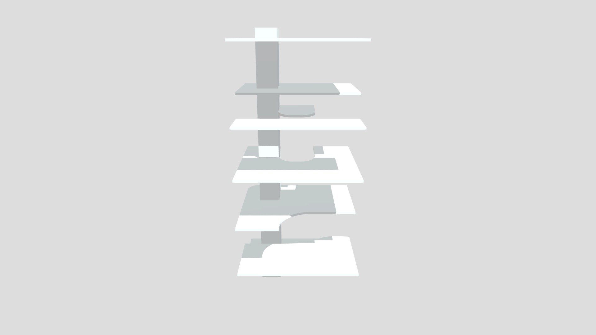 Component 4 (Platforms):SHibaura House - Download Free 3D model by ...