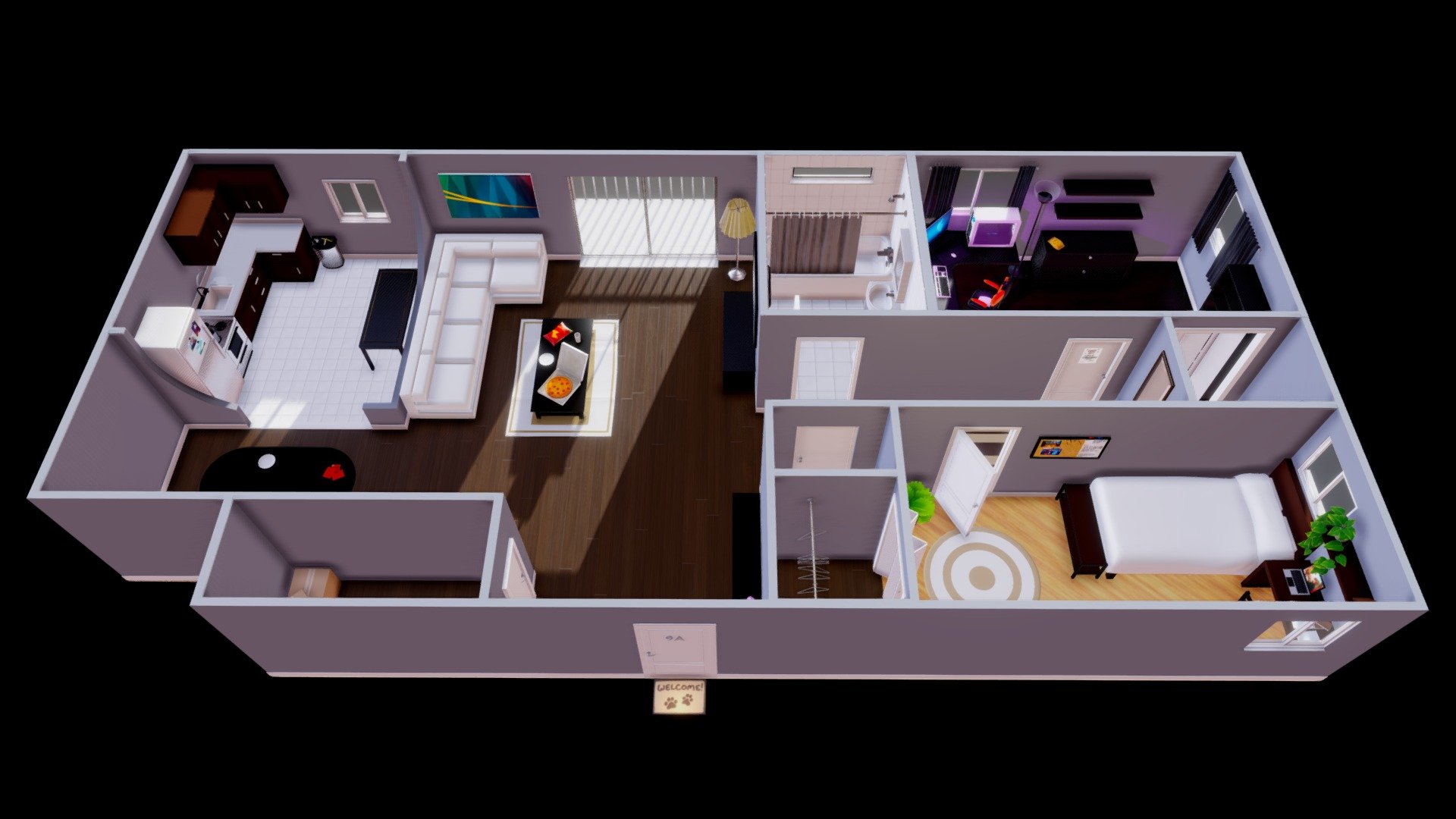 Twokinds Modern Trio Apartment - Download Free 3D model by twokinds ...