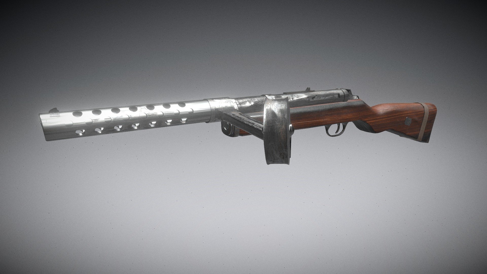 MP-18 Submachine Gun WW1 - Download Free 3D model by Charlie Tinley ...