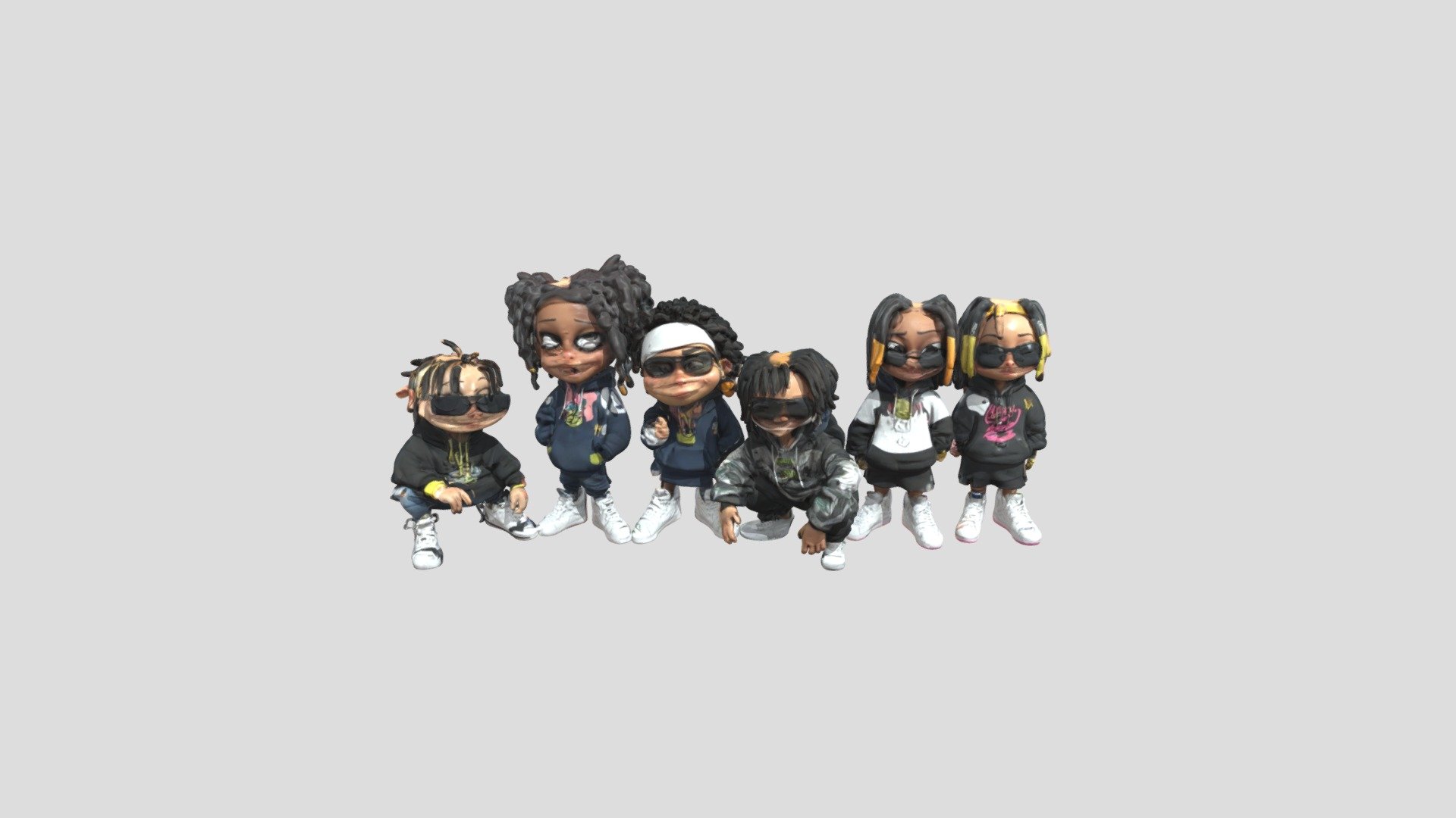 Cartoon Crew - Download Free 3D model by lilze443 [86d9034] - Sketchfab