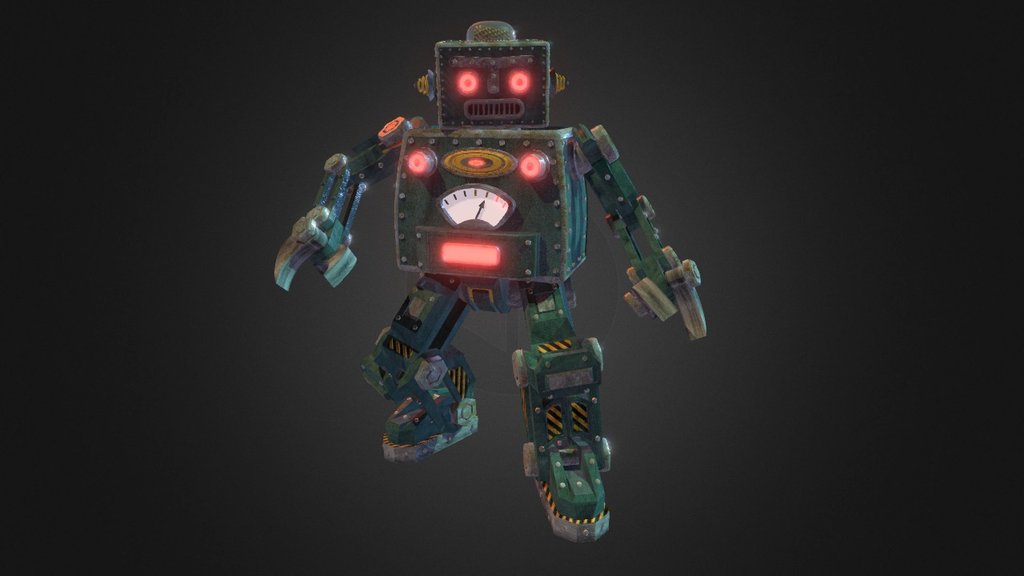 Retro Robot - 3D model by Jan (@jan_neves) [86de546] - Sketchfab