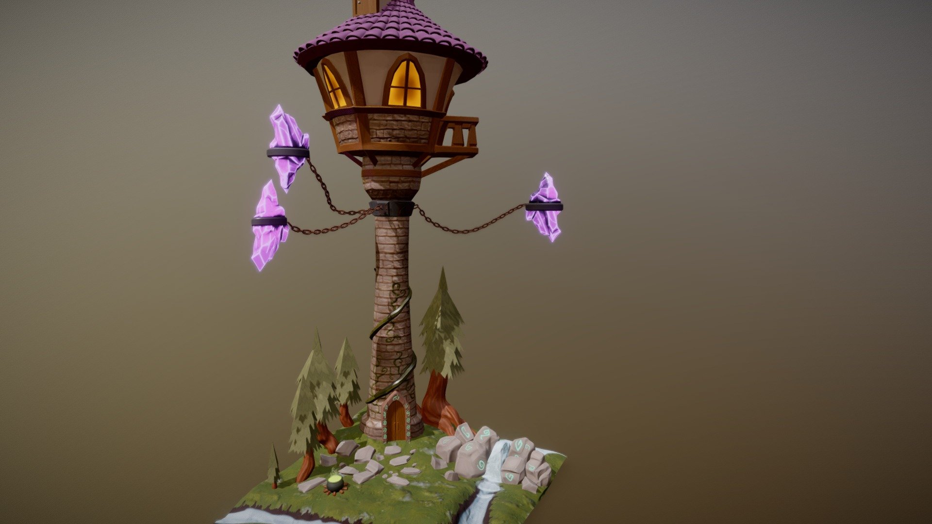 Mage Tower - 3D model by luciagabrielli [86dee37] - Sketchfab