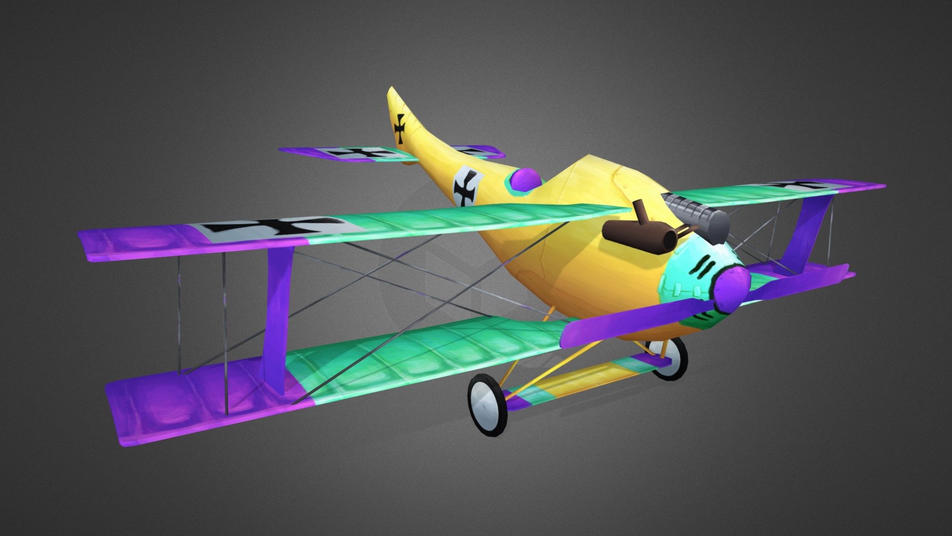 Stylized plane - 3D model by GraveyardRabbit (@CharlieVervaecke ...