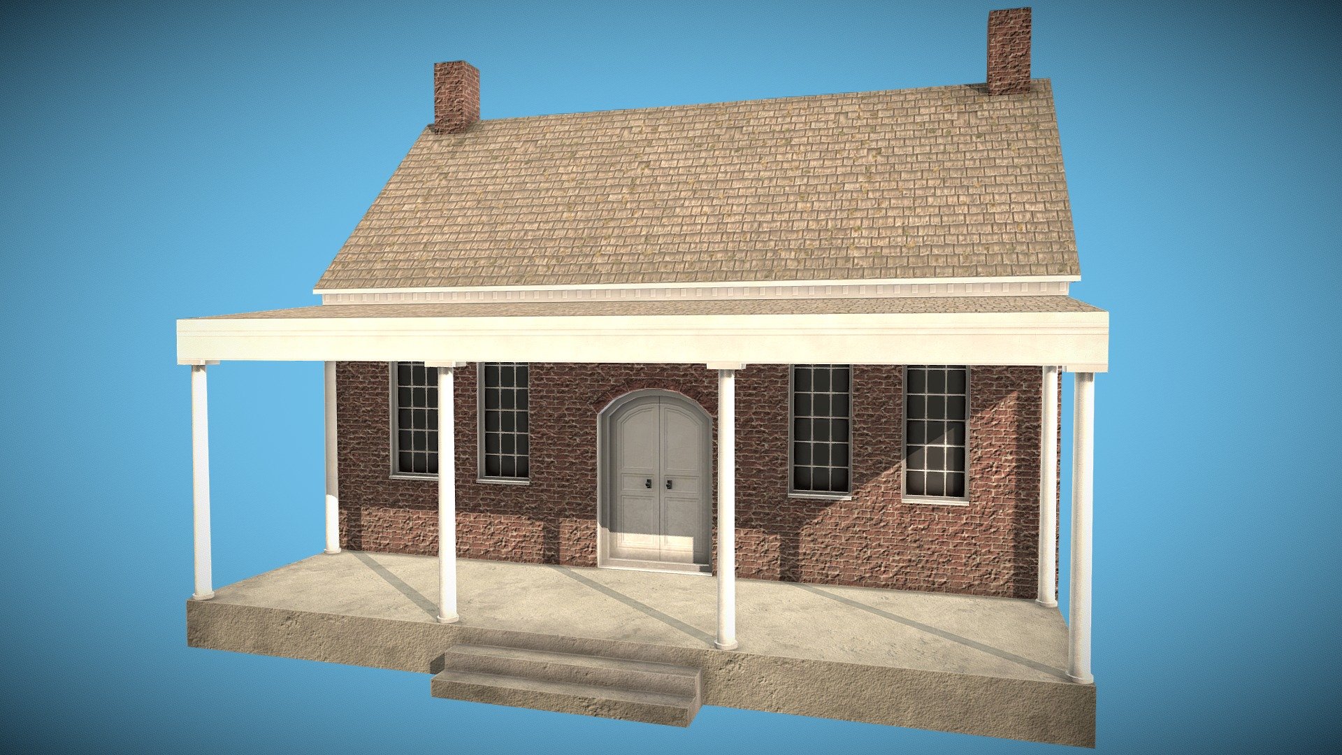 1750 Virginia Court House - Buy Royalty Free 3D model by Laurie Annis ...