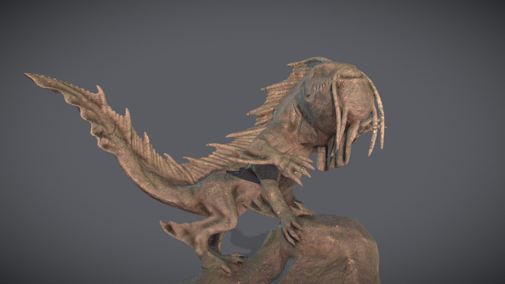 Sea Monster Statue - 3D model by Mike_hbrt [86e729f] - Sketchfab