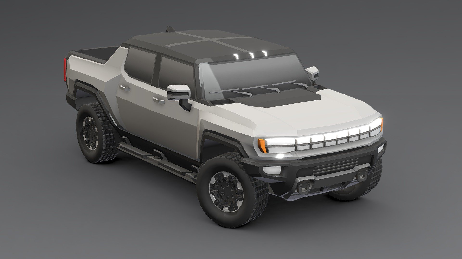 GMC Hummer EV 2022 Low-poly 3D - 3D model by Sidra (@Sidramax) [86f1820 ...