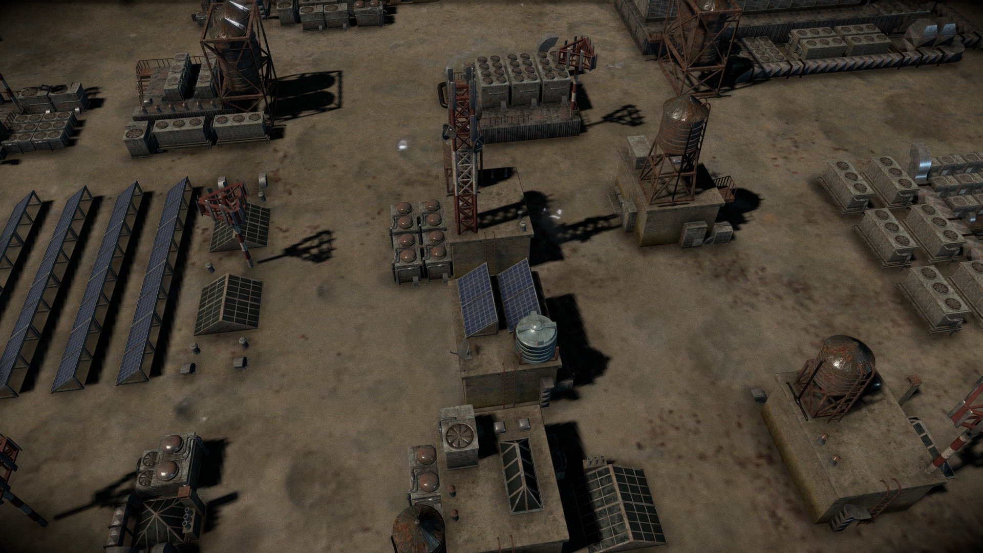 RTS Rooftop Props. TopView - 3D model by zartthunder [86f1ae1] - Sketchfab