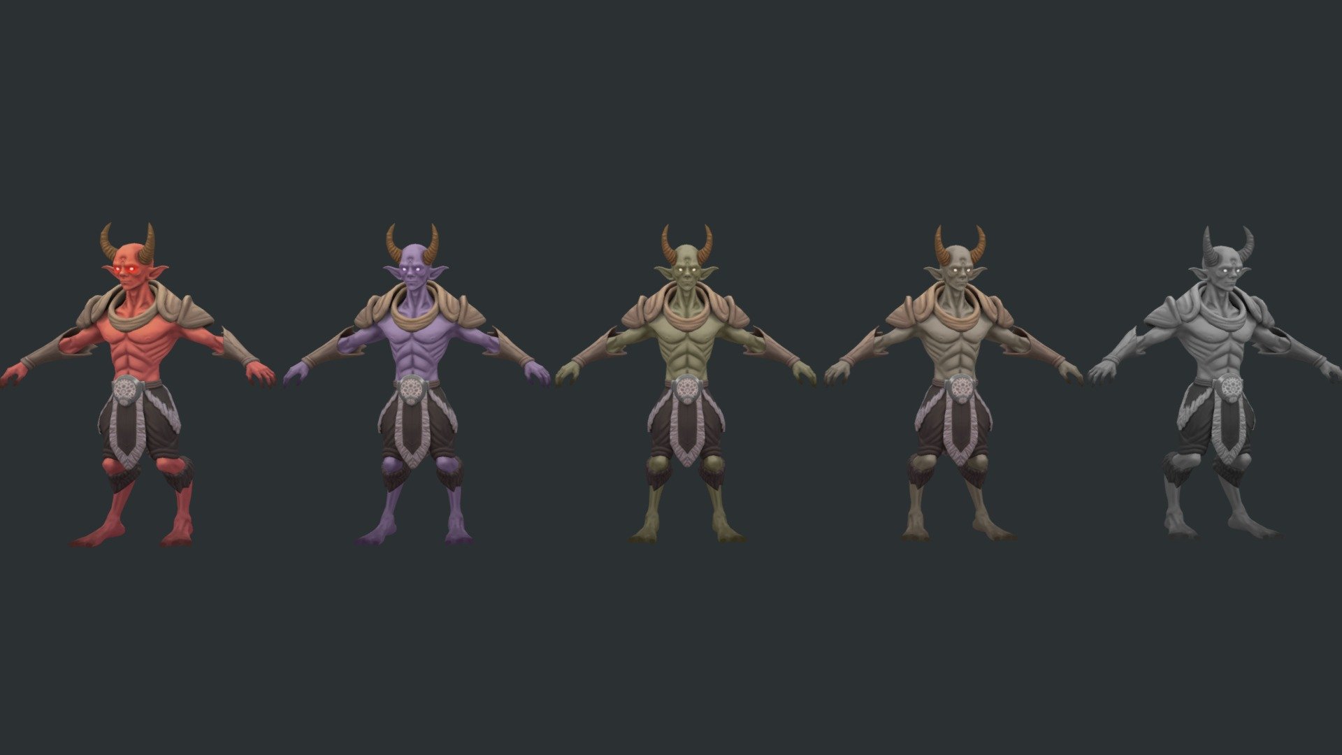 Hand-Painted Demonic Character Pack - 3D model by Rallba [86f6921 ...