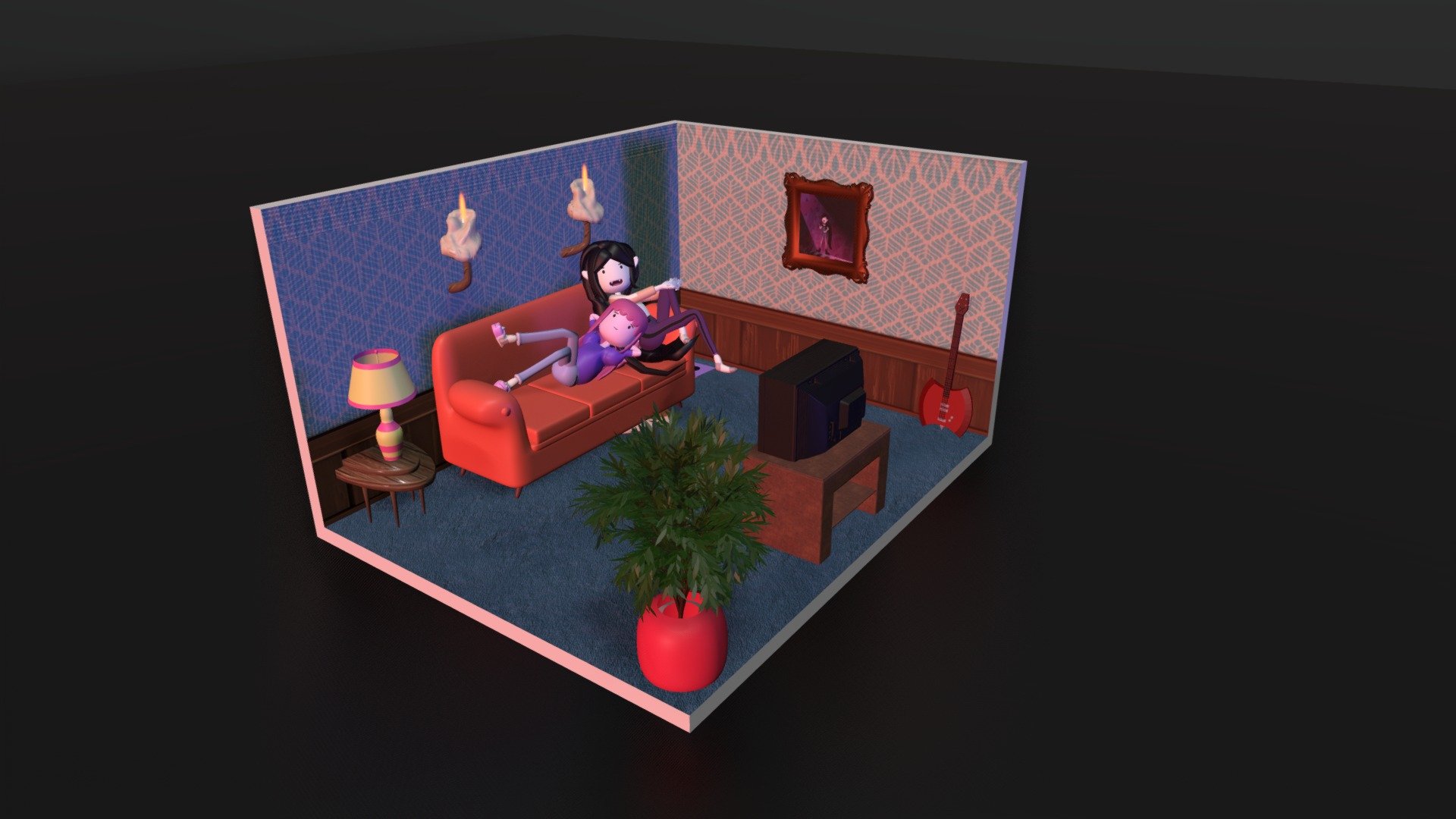 Movie Night - Adventure Time Fanart - 3D model by Sarah (@hiraimz ...