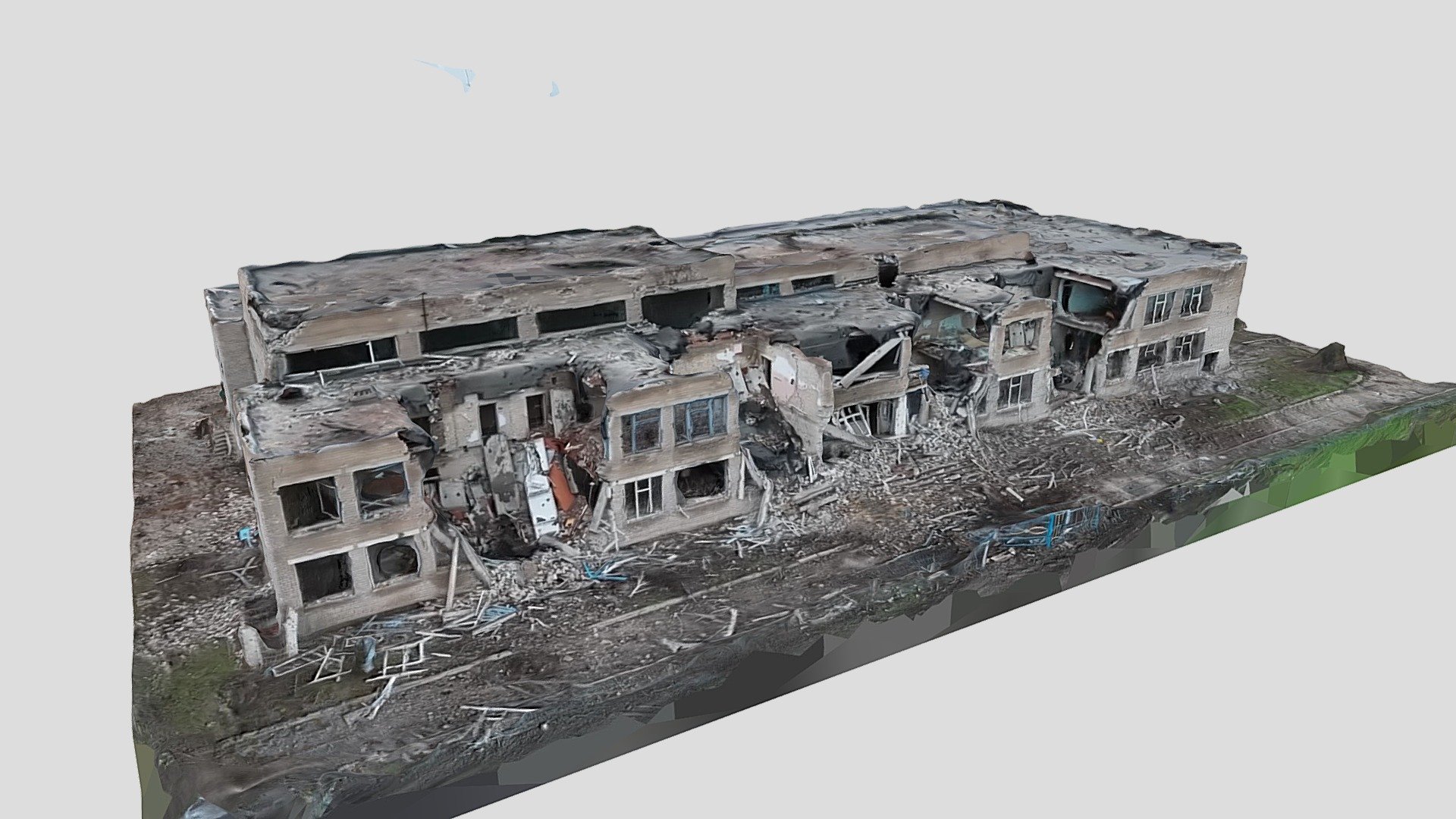 School in Myrne, Mykolaiv oblast, Ukraine - Download Free 3D model by ...