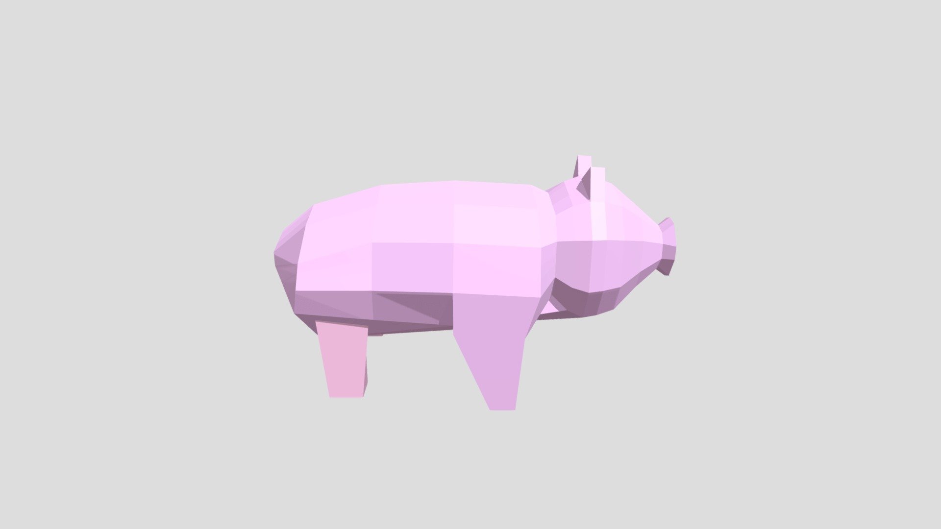 3D Sketchbook 12 - Low Poly Pig - Download Free 3D model by kcondley ...