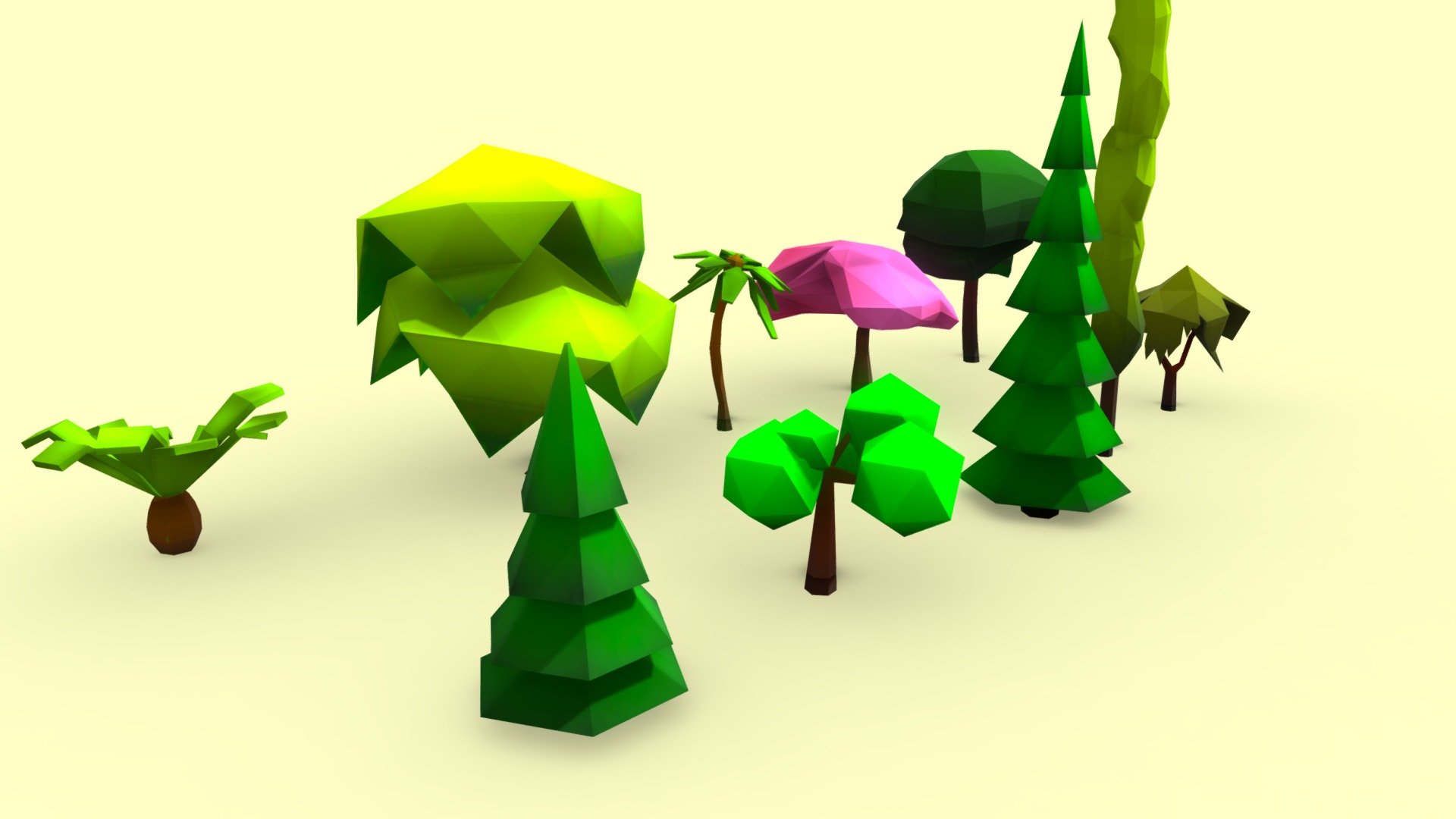 Low Poly Tree Pack - 3D model by s3z3r5 [8703903] - Sketchfab