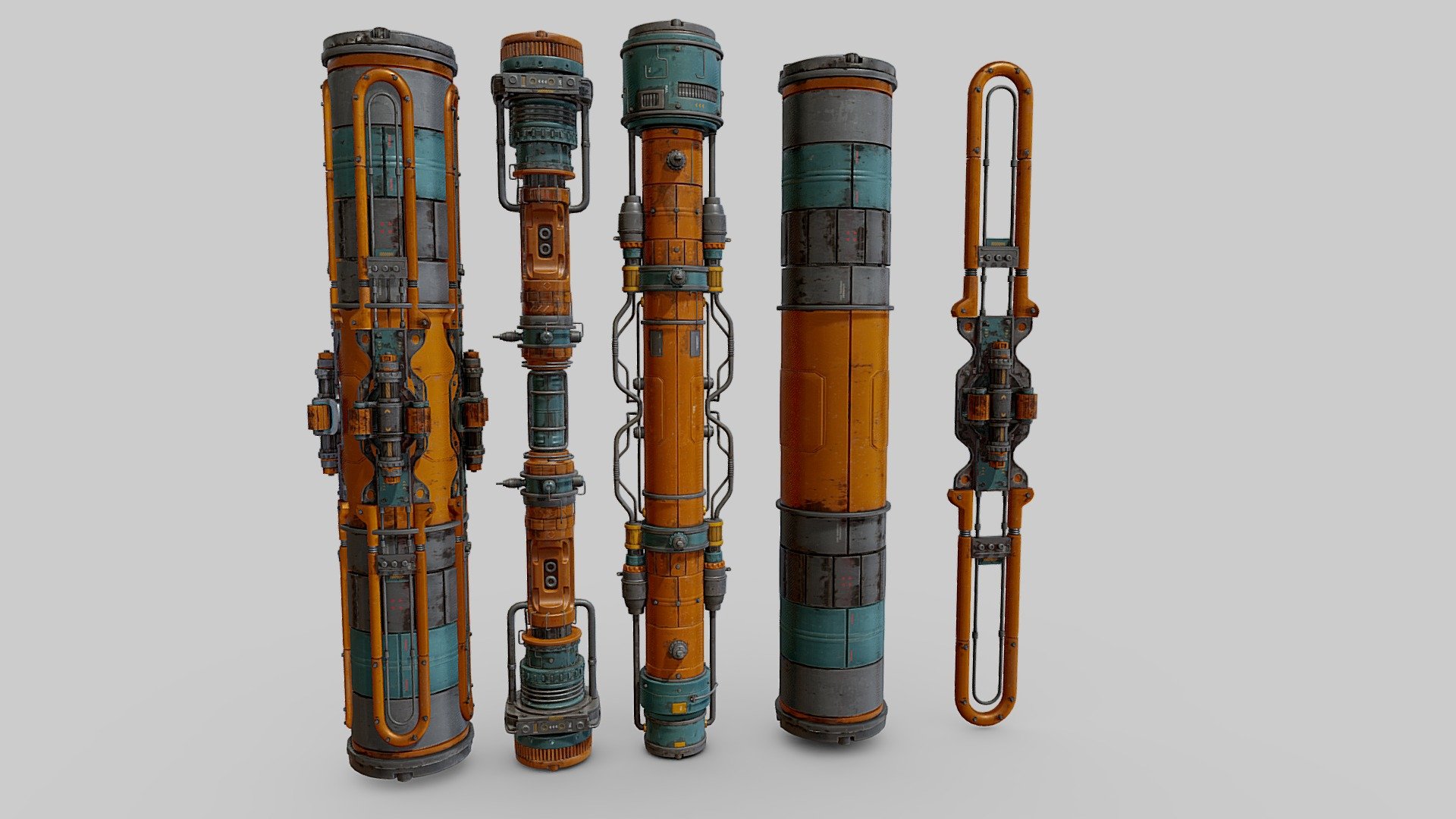 Scifi pipe textured - Buy Royalty Free 3D model by mohammad (@mghadimi1364) [8705771 ...