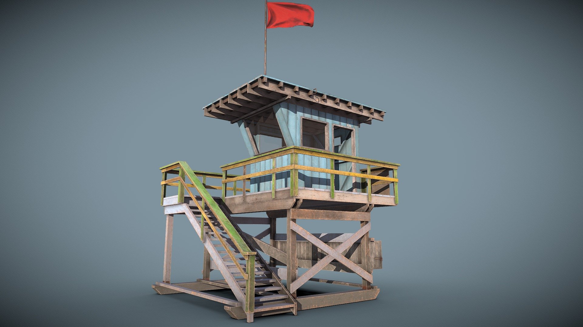 Lifeguard Tower - Download Free 3D model by exiS7-Gs [8707a73] - Sketchfab