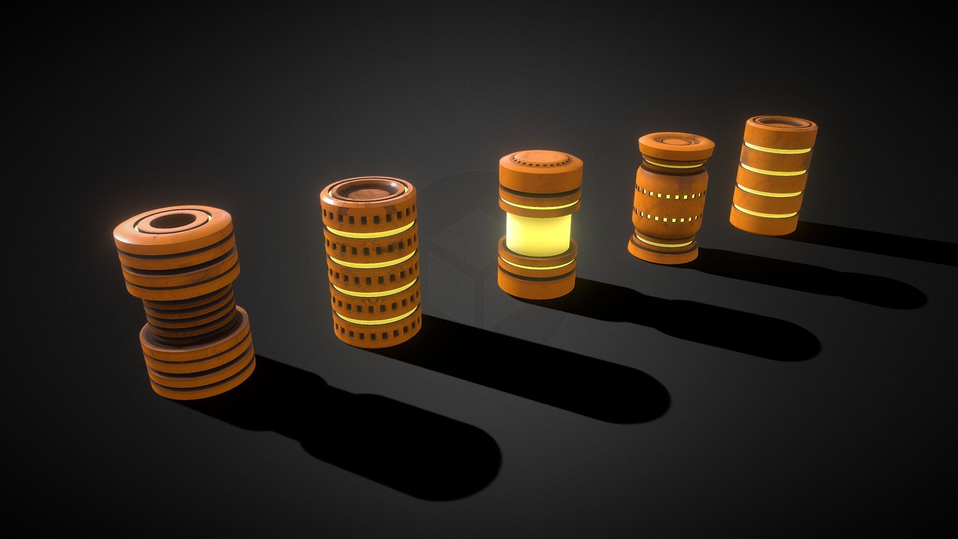 Sci- Fi Cylinder Version Two (Part One) - Buy Royalty Free 3D model by ...