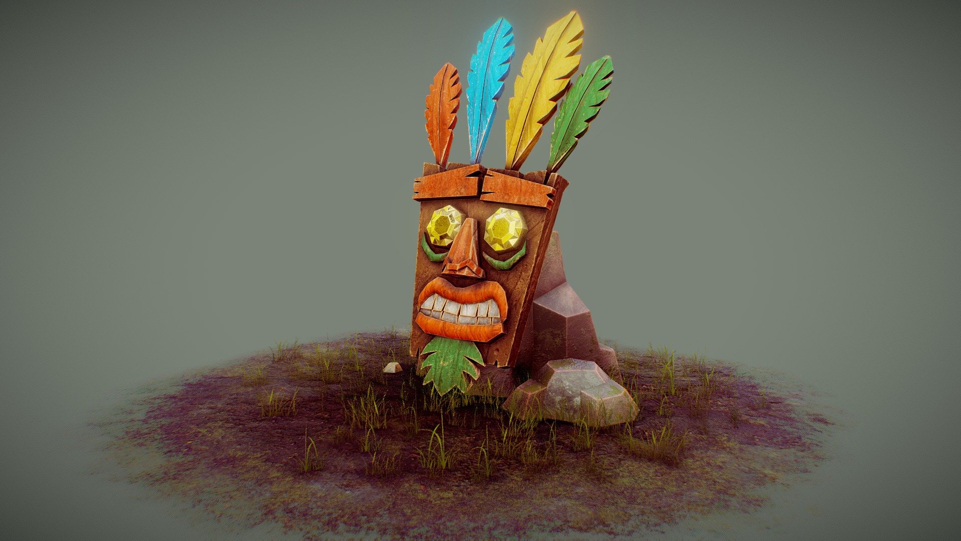Aku Aku - 3D model by Luis Humberto Gomez (@teporingo) [870c214 ...