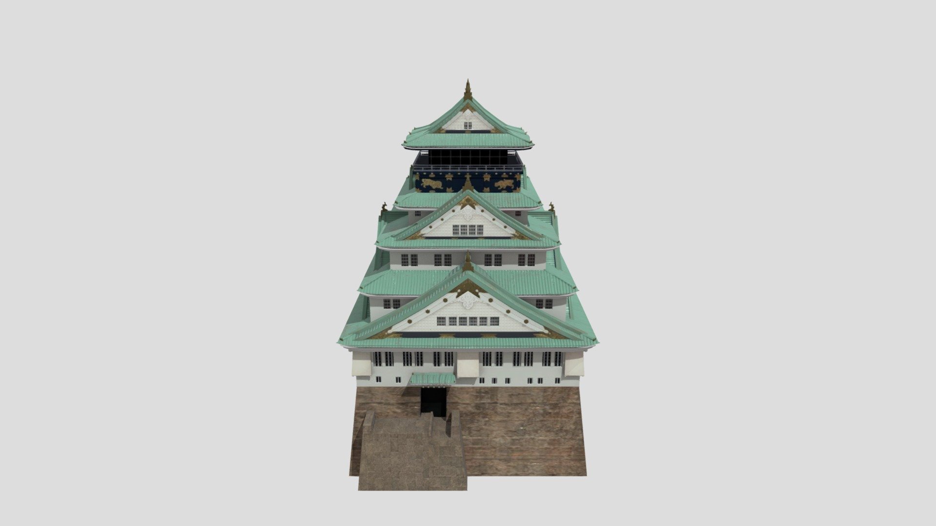 Osaka Castle - 3D model by TreasuredTeam [870dc26] - Sketchfab