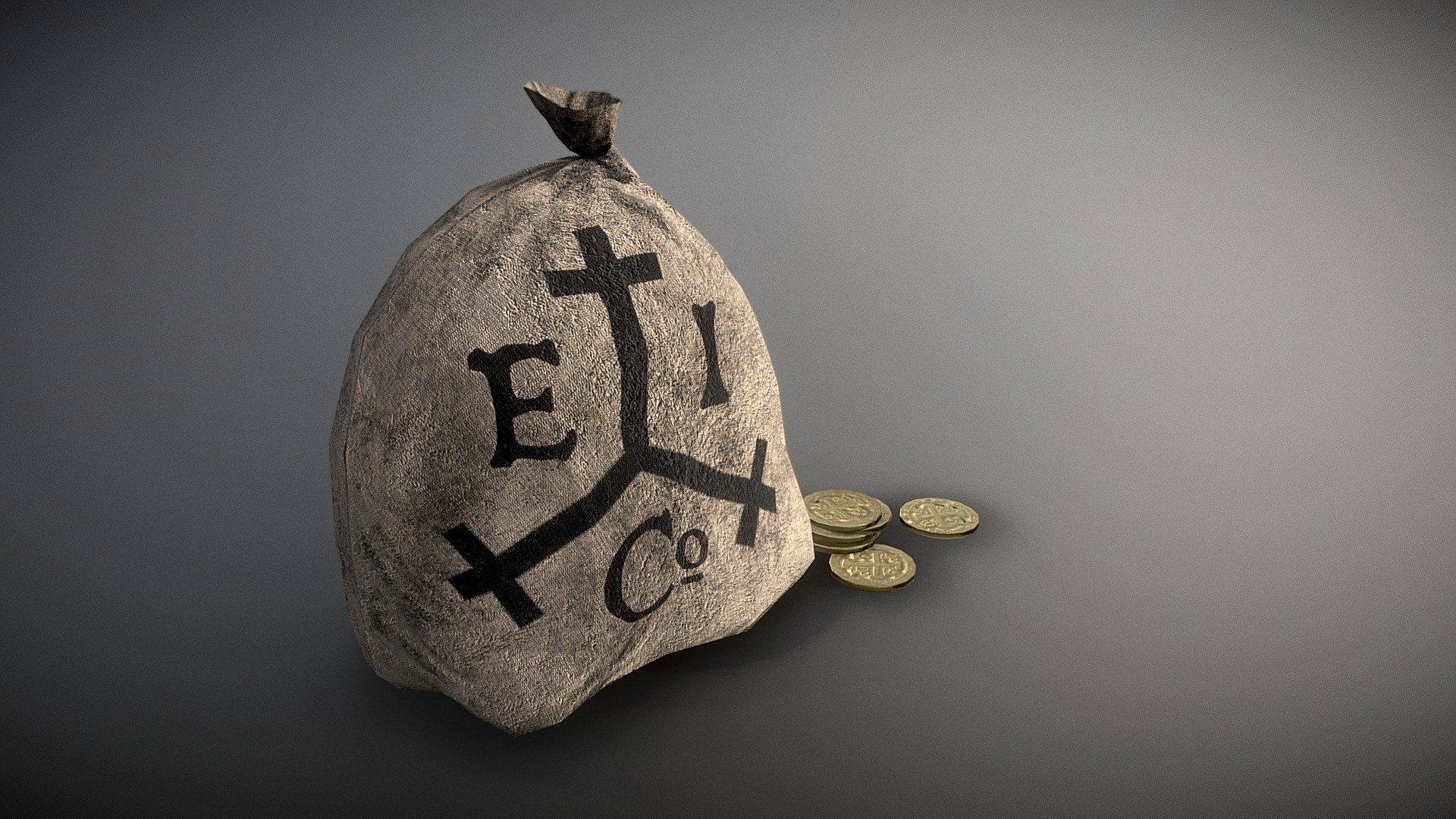 Pirate Coins and Purse - 3D model by be a fish (@be_a_fish) [870e078 ...