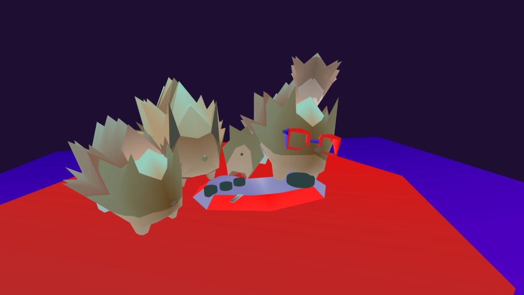 The modern hedgehog family - 3D model by TOONY (@SuperOni) [870e3b6 ...
