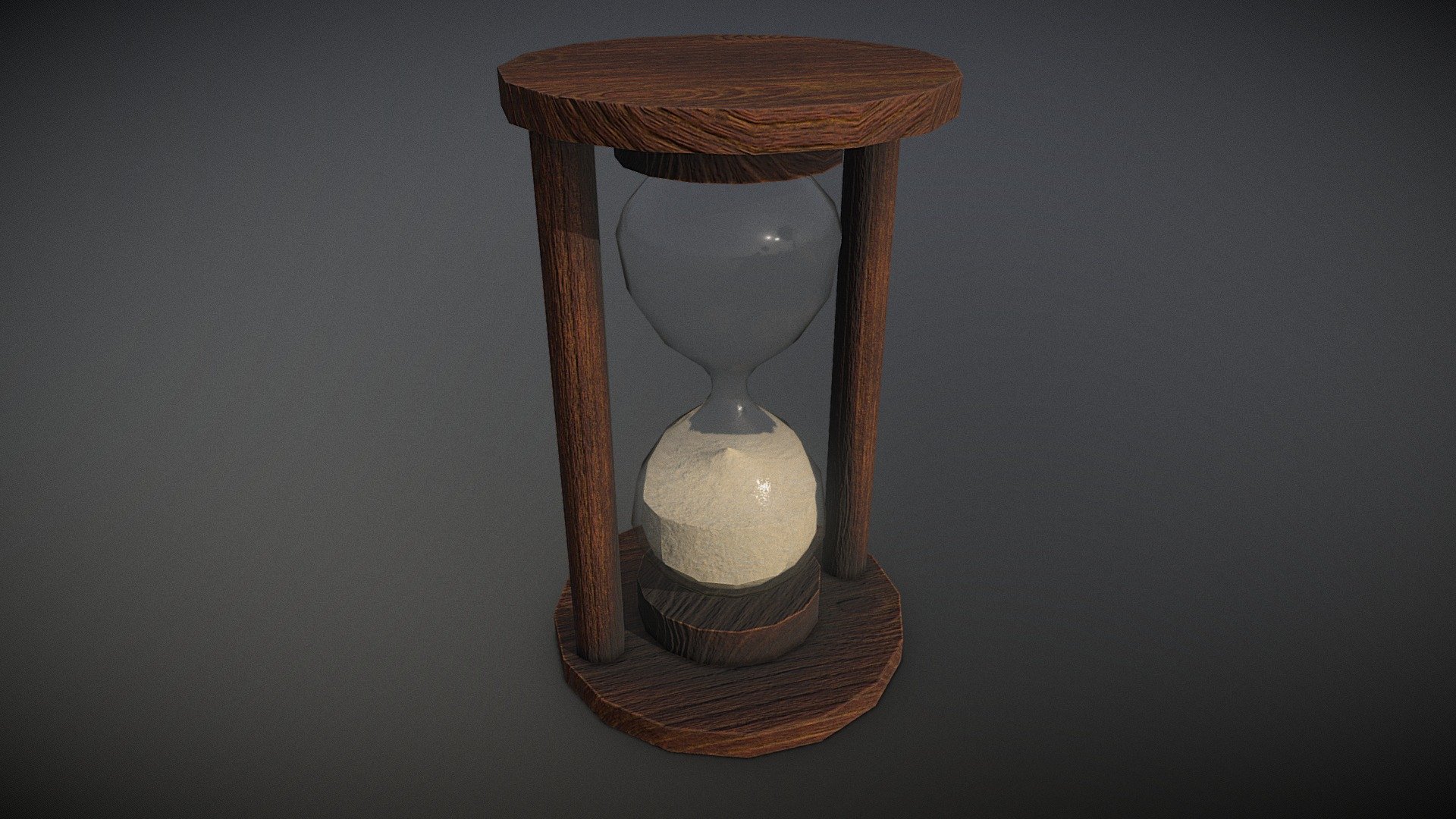 Low poly PBR hourglass - 3D model by be a fish (@be_a_fish) [870f8ea ...