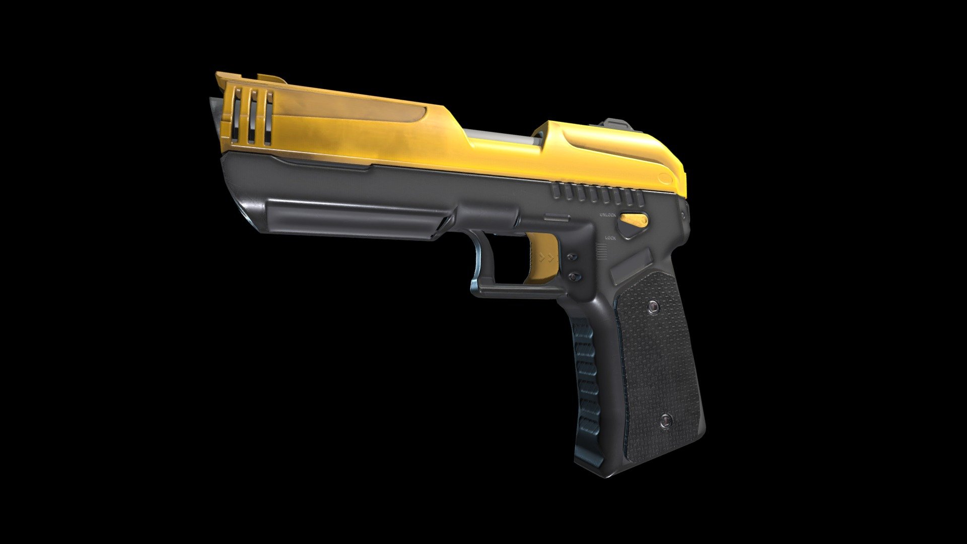 Simple handgun pistol - Download Free 3D model by giantSwing [87115e8 ...