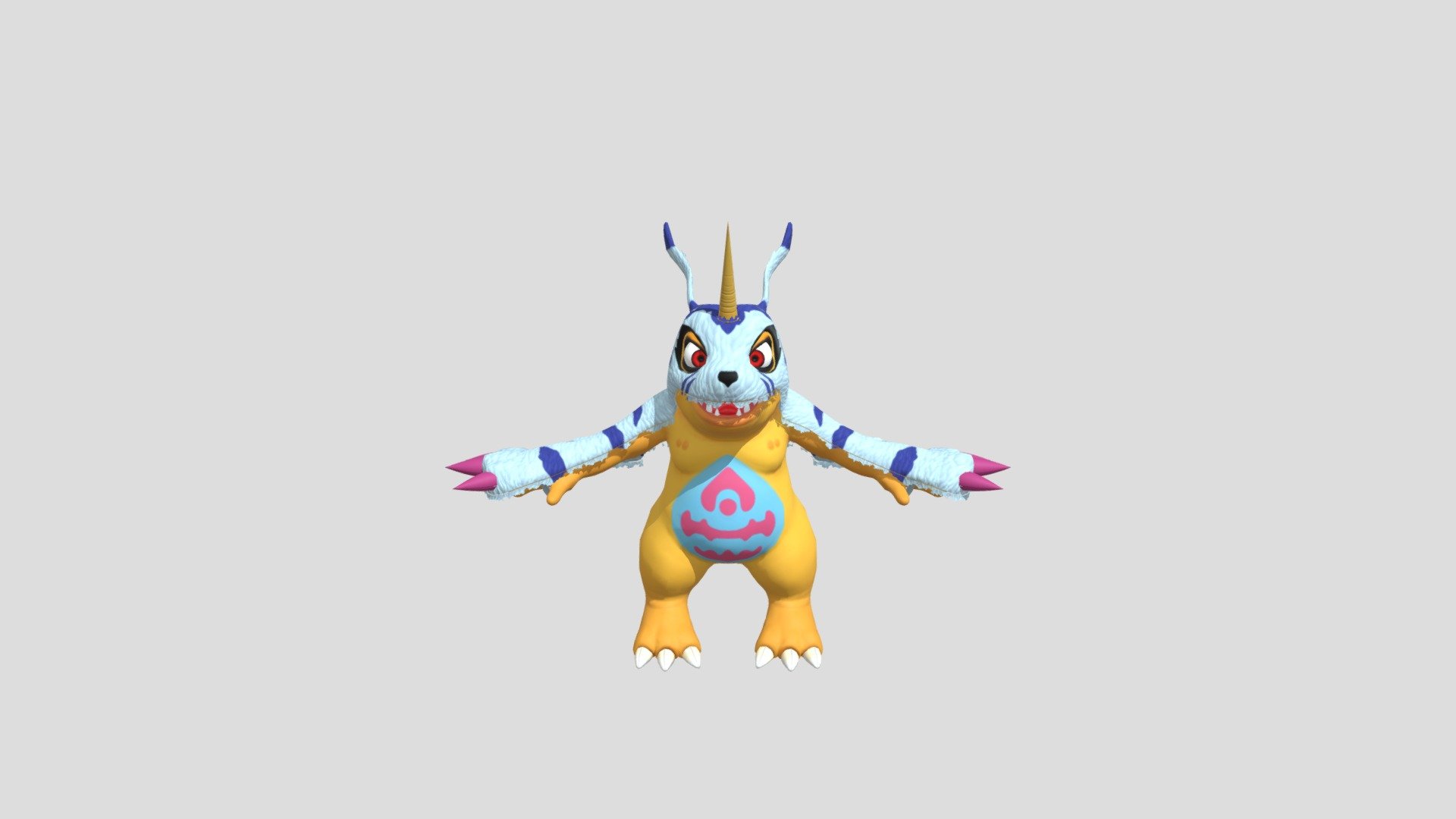 Gabumon - Download Free 3D model by pseudosacros [871179a] - Sketchfab