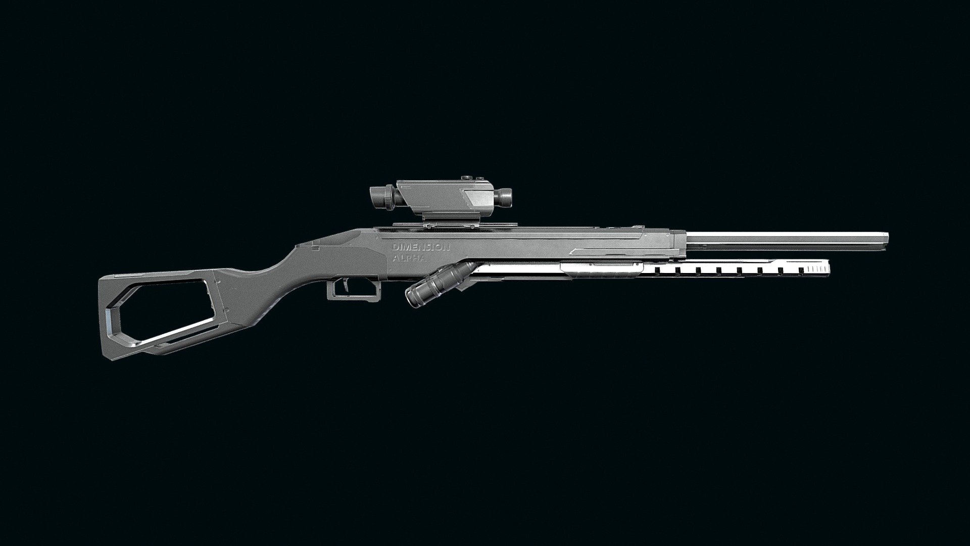 Sci-fi Rifle, Dimension Alpha - 3D model by Kiki2002 [8716621] - Sketchfab