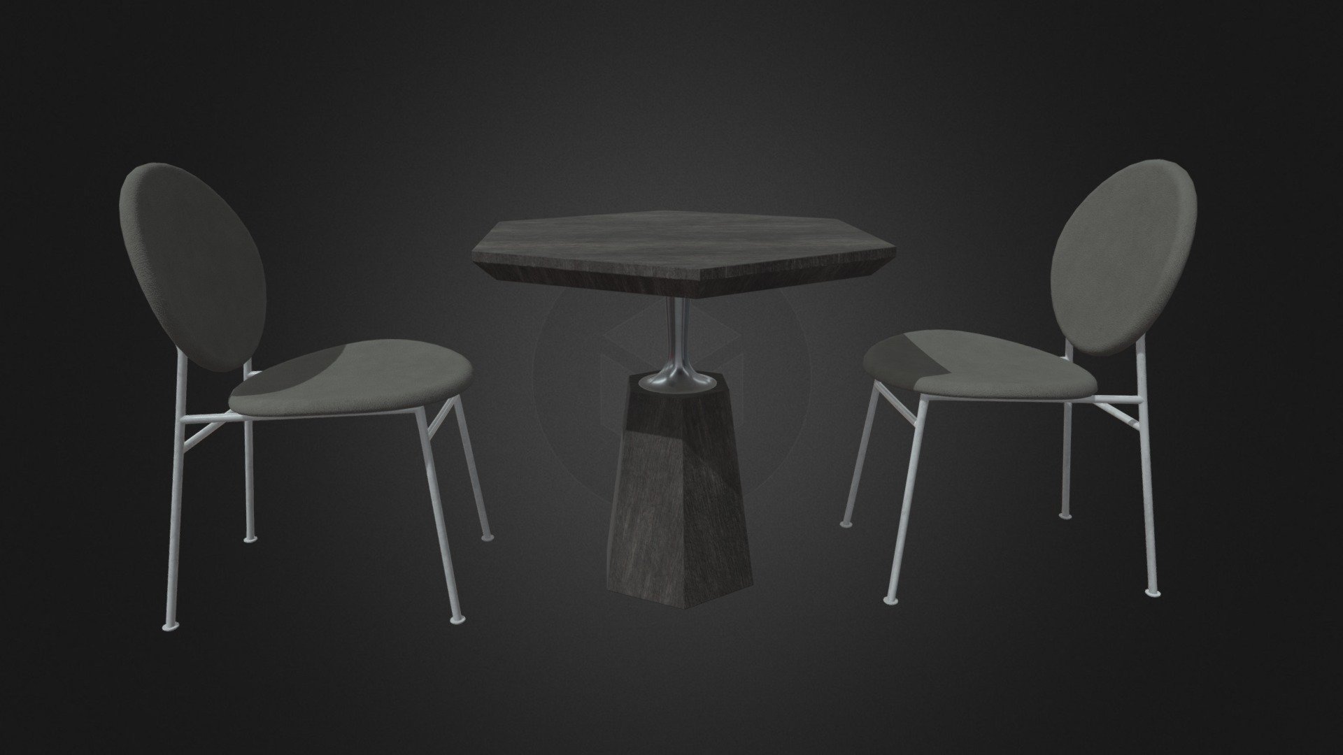 Coffee table with chairs - Download Free 3D model by Dimension Dazzle (@Dimension_Dazzle ...