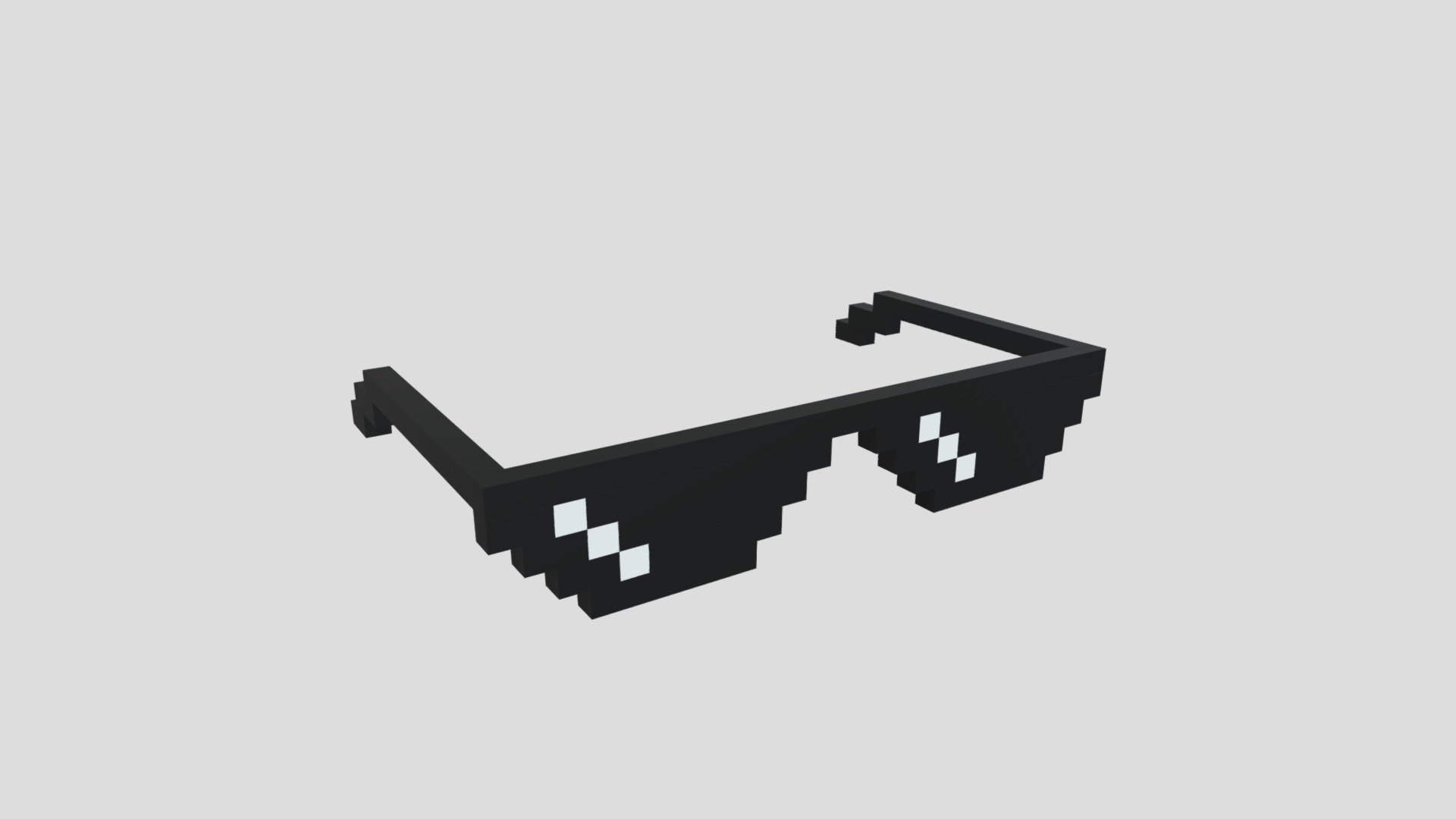 Чёрные квадратные очки - Download Free 3D model by Lion (@levkost777 ...