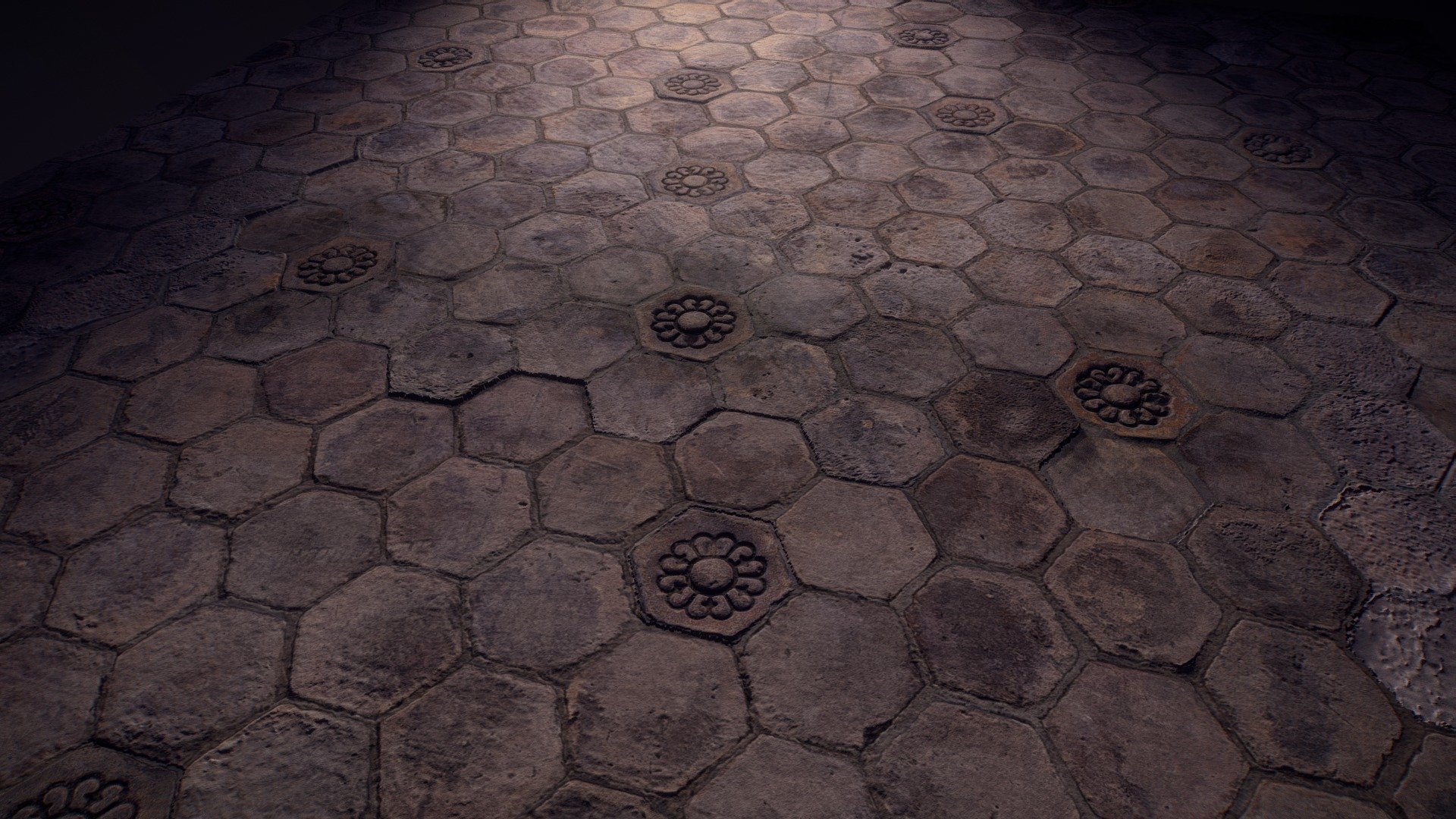Seamless 8k Texture of Ceramic Hexagonal Tile - 3D model by keengaze ...