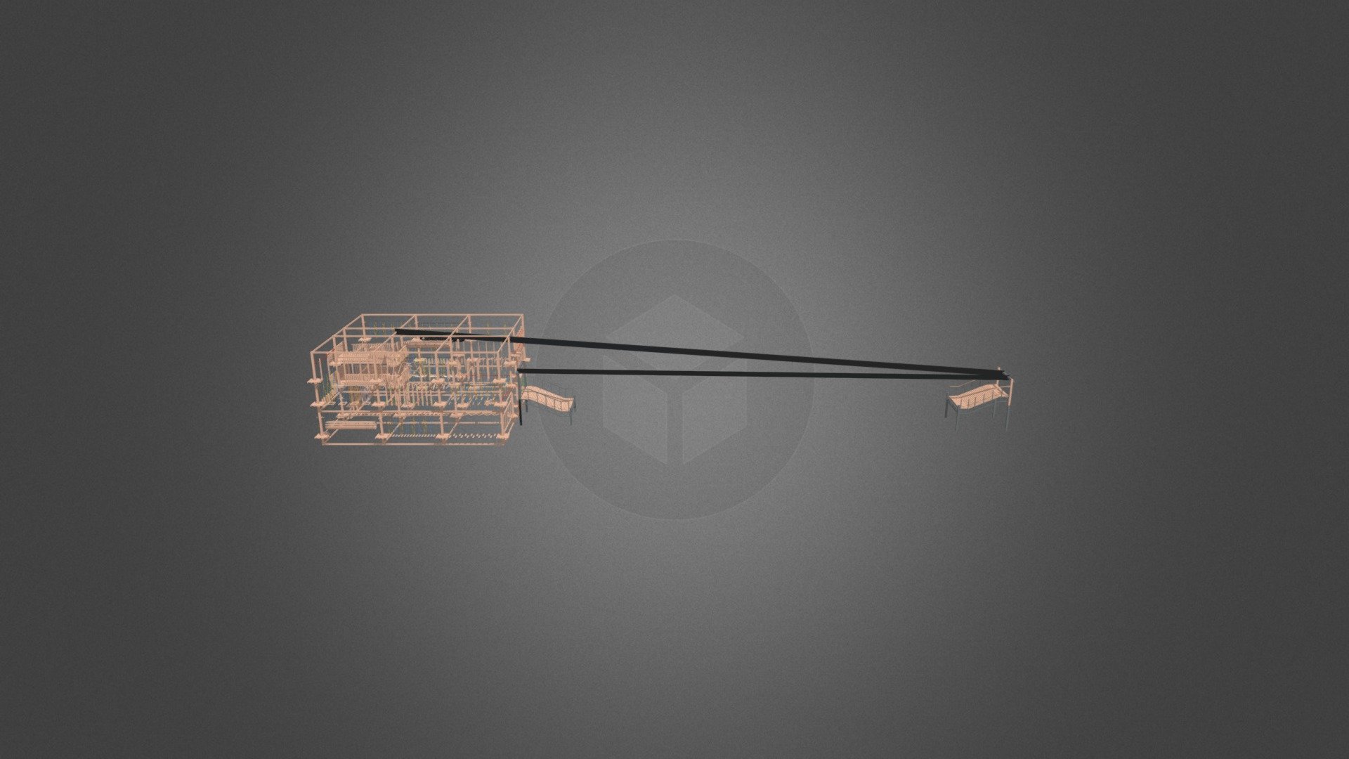Rope park 5 tracks 10m hight + zipline 50m - 3D model by rope.park.ru ...