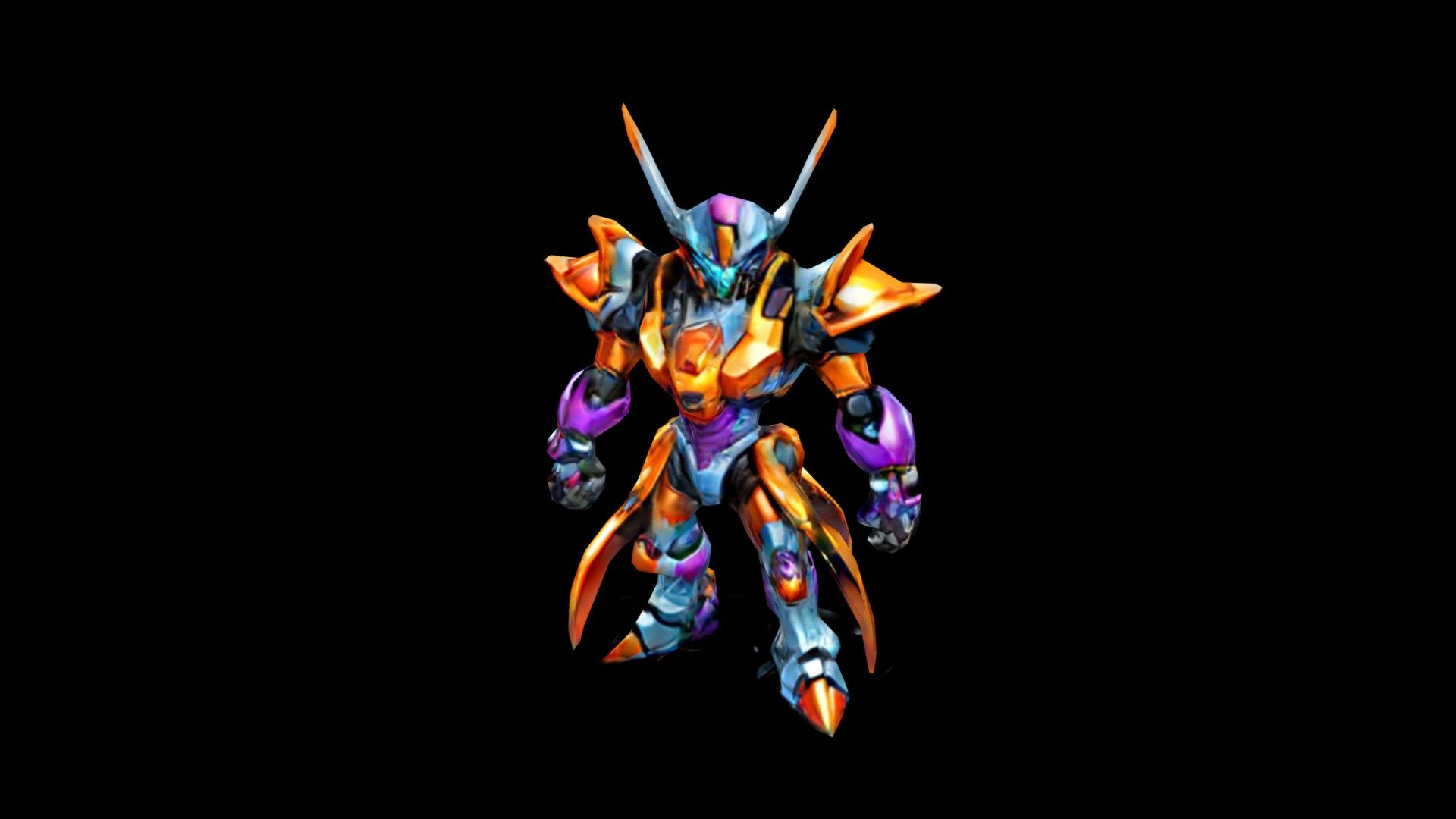 An image of a futuristic, multi-colored robot st - Download Free 3D ...