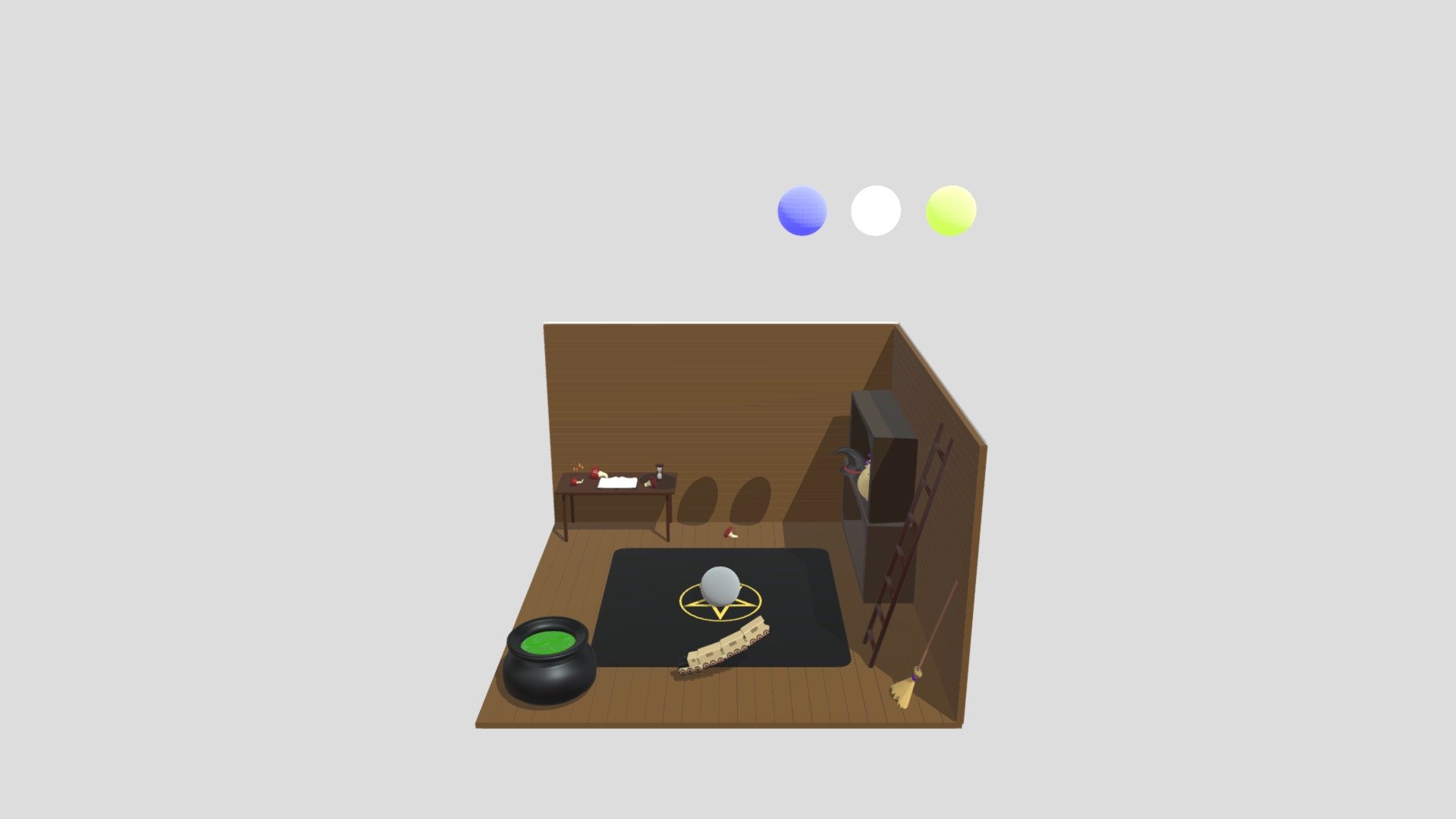 Low Poly Magic scene - 3D model by Sablong [8725fc2] - Sketchfab