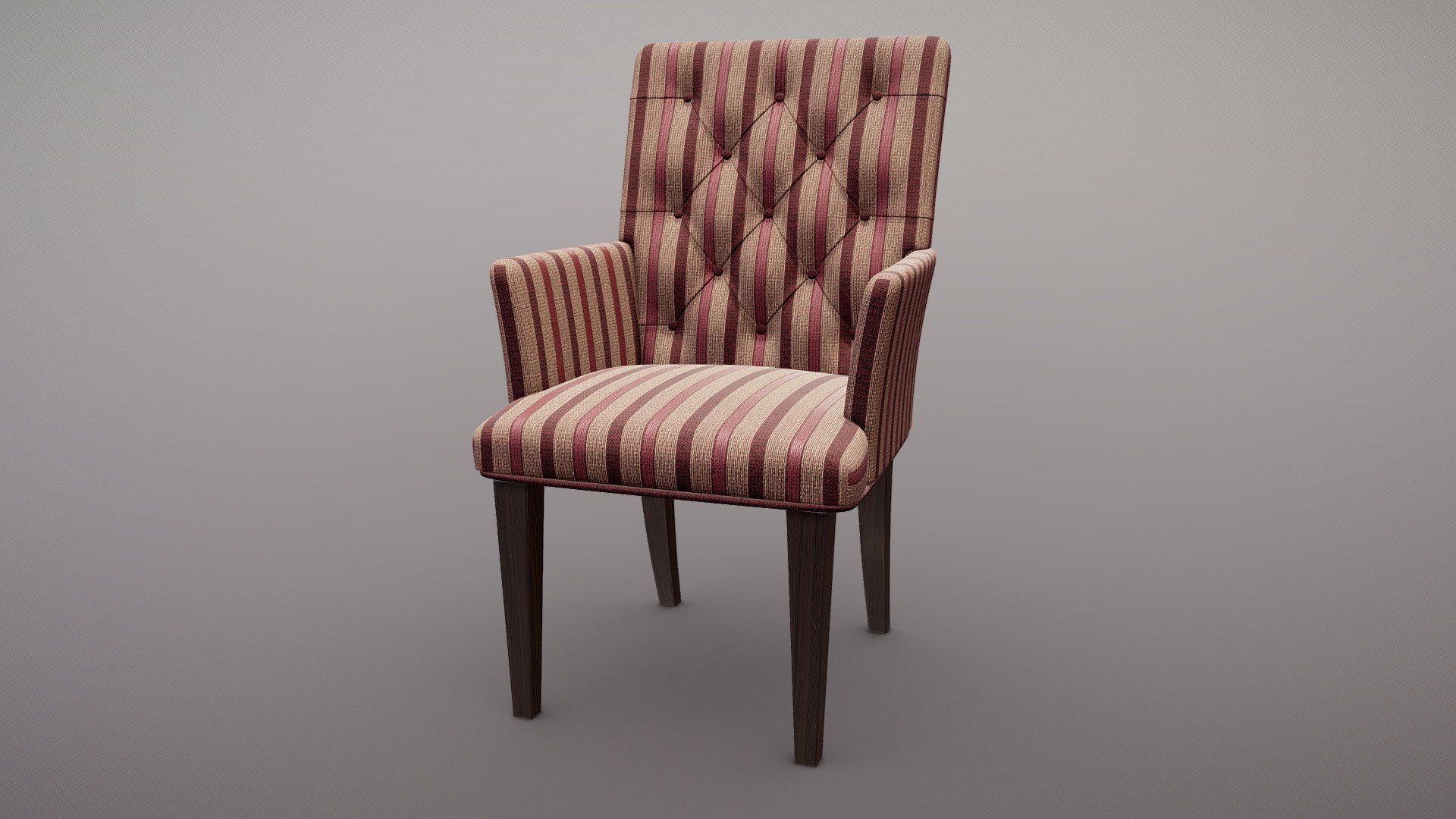 Tufted Arm Chair - Buy Royalty Free 3D model by romullus [8727b95 ...