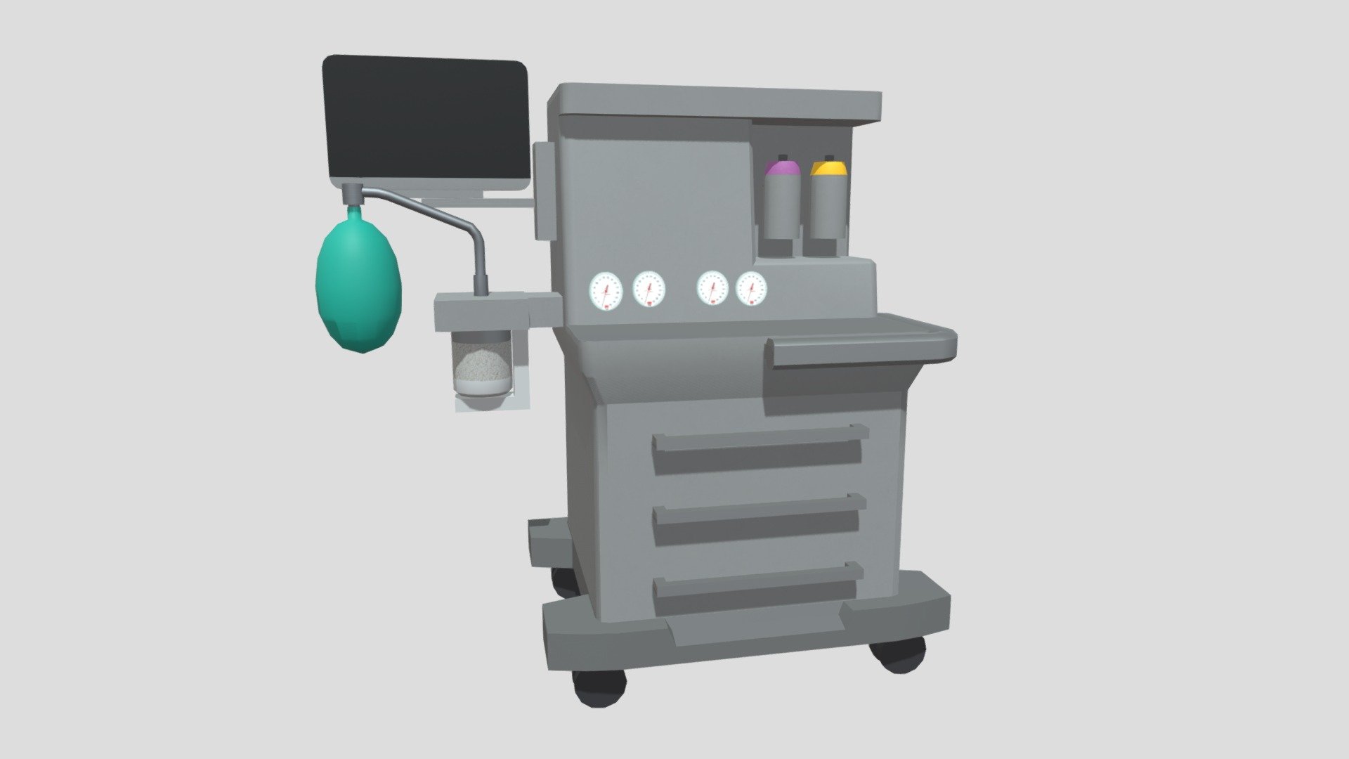 Anesthesia Machine - 3D model by L Pettibon (@lap372) [8727dc9] - Sketchfab